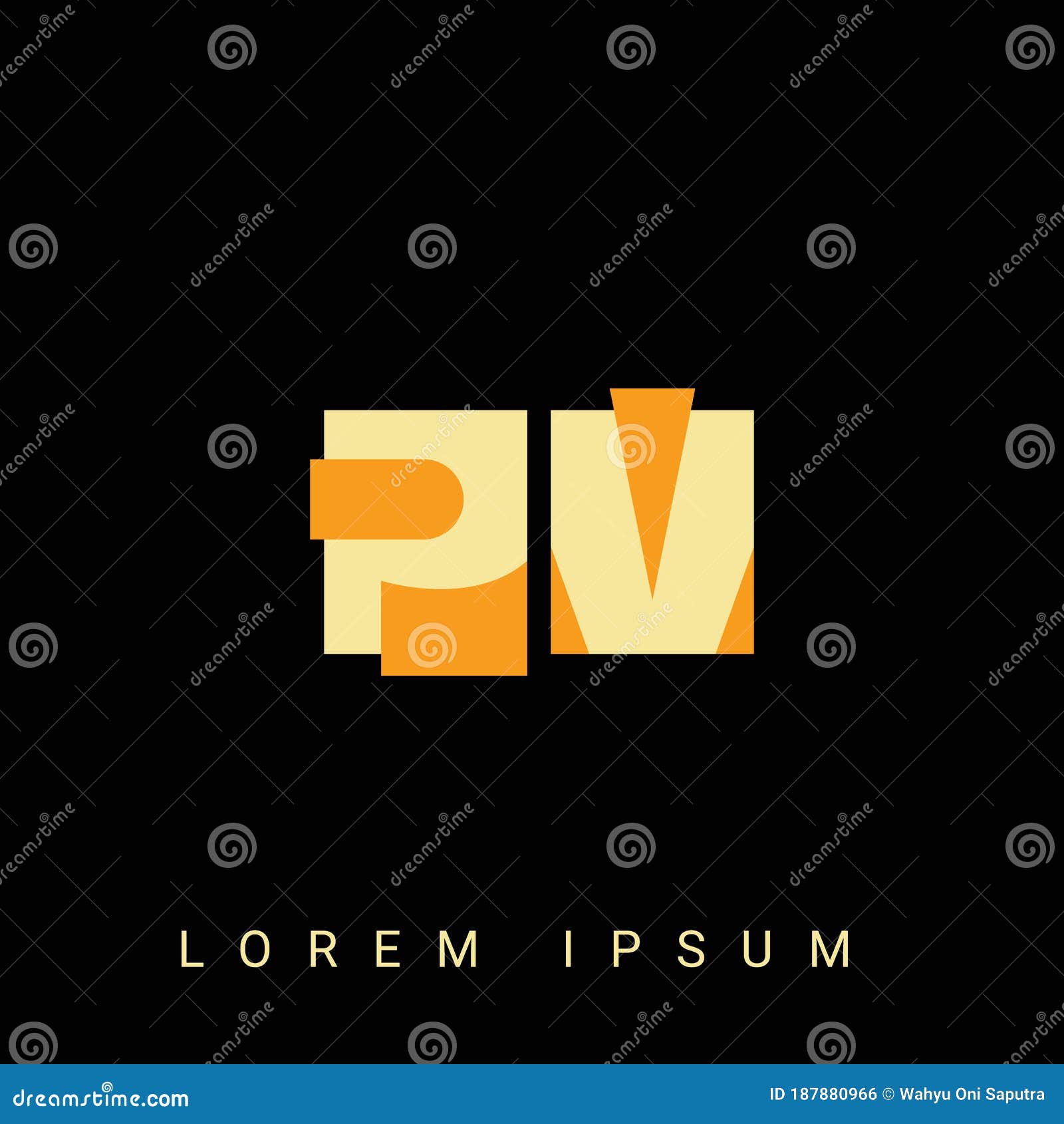 Modern Creative Shaped PV, VP, P V Logo. Initial Logo Designs Templete ...