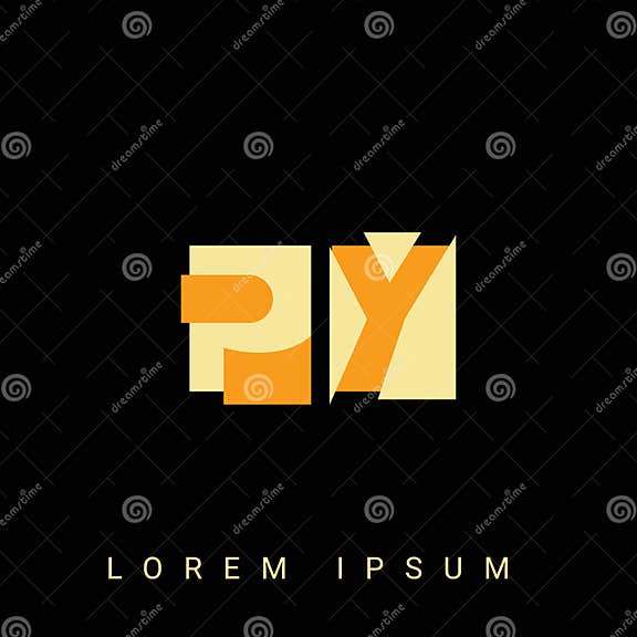 Modern Creative Shaped PY, YP, P Y Logo. Initial Logo Designs Templete ...