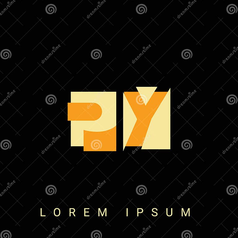 Modern Creative Shaped PY, YP, P Y Logo. Initial Logo Designs Templete ...