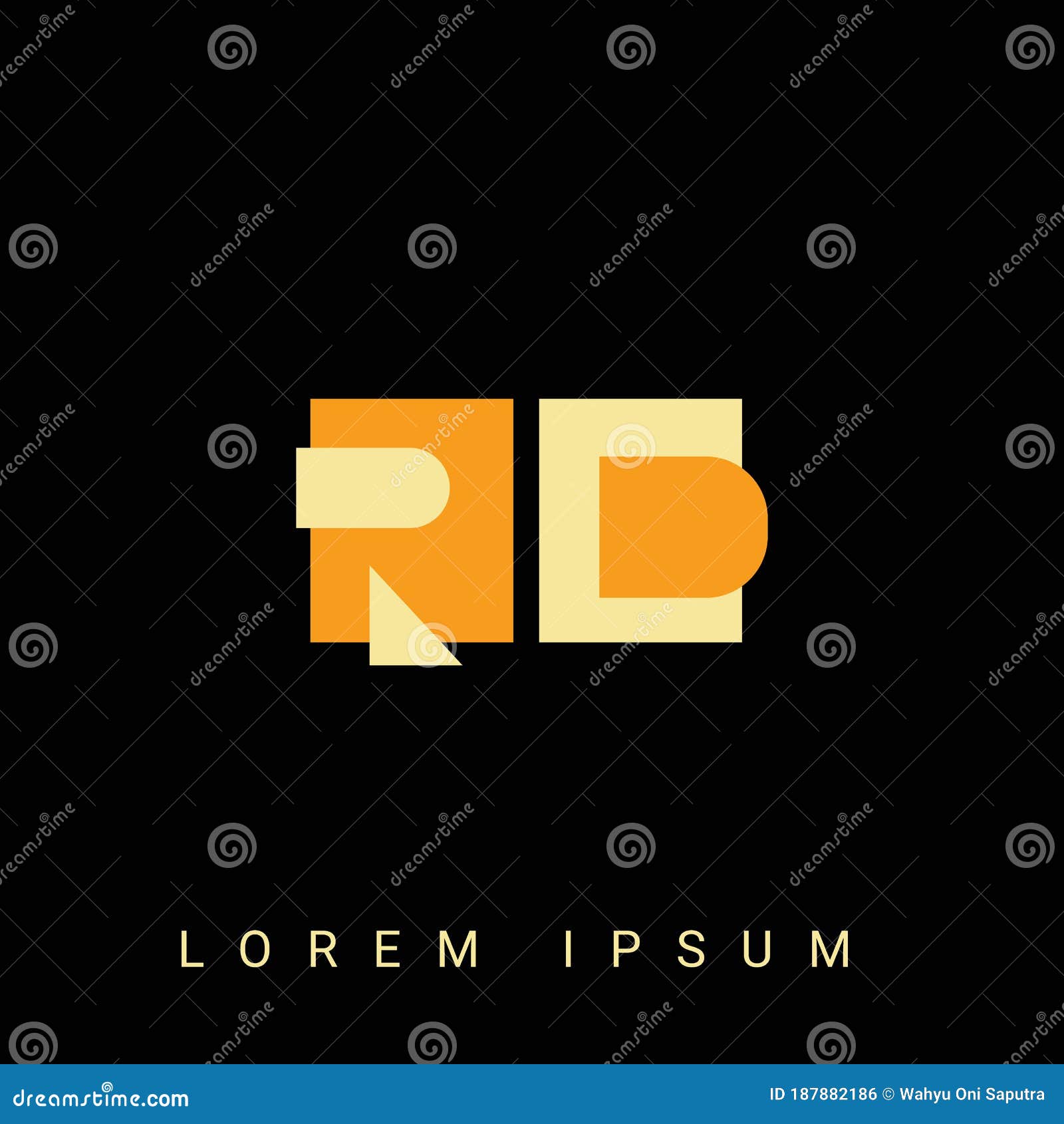Modern Creative Shaped RD, DR, R D Logo. Initial Logo Designs Templete ...