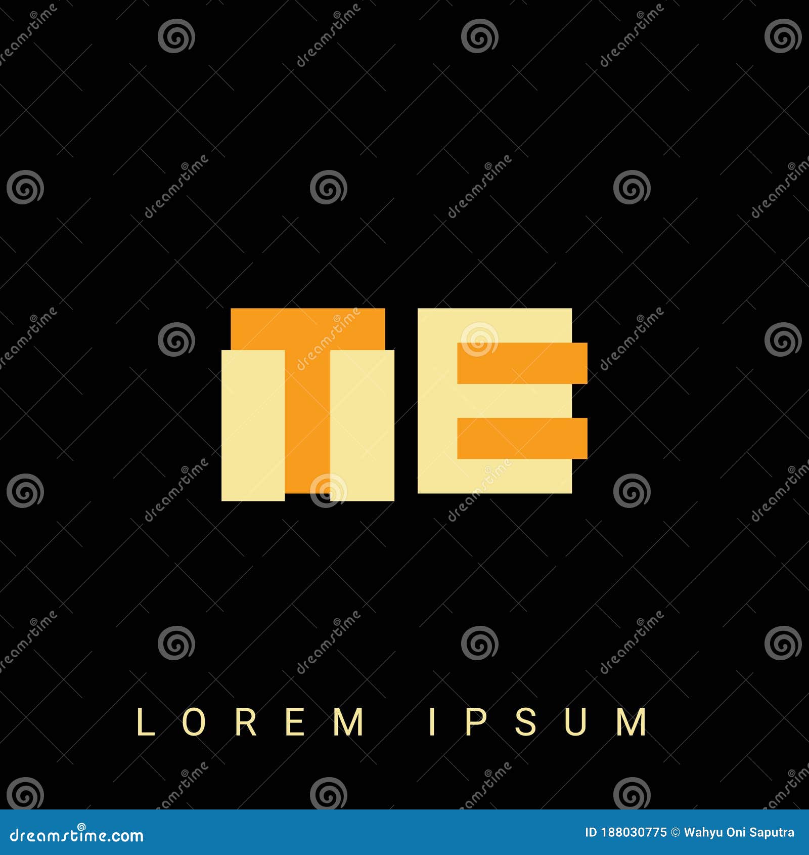 Modern Creative Shaped TE, ET, T E Logo. Initial Logo Designs Templete ...