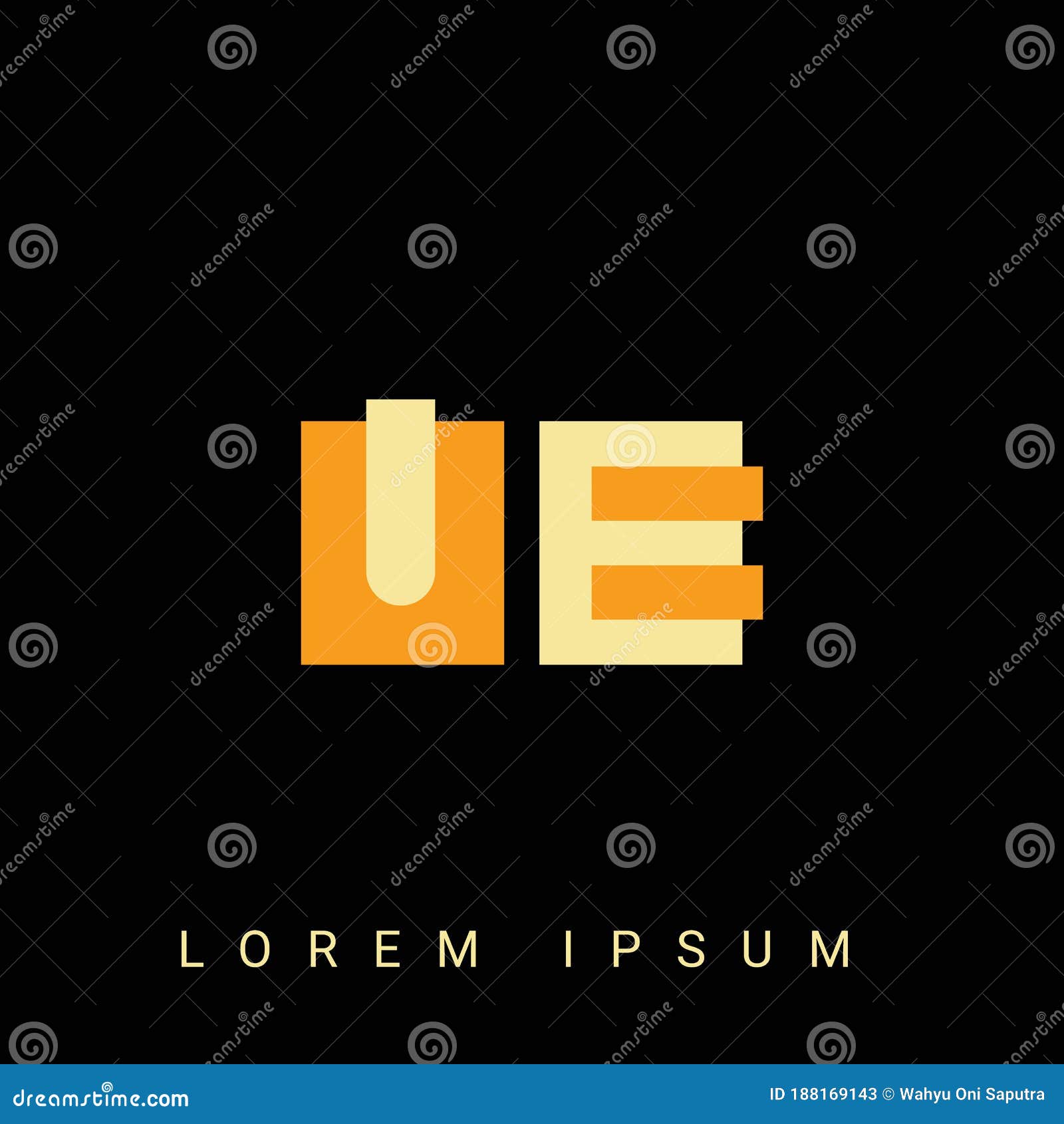 Modern Creative Shaped UE, EU, U E Logo. Initial Logo Designs Templete ...