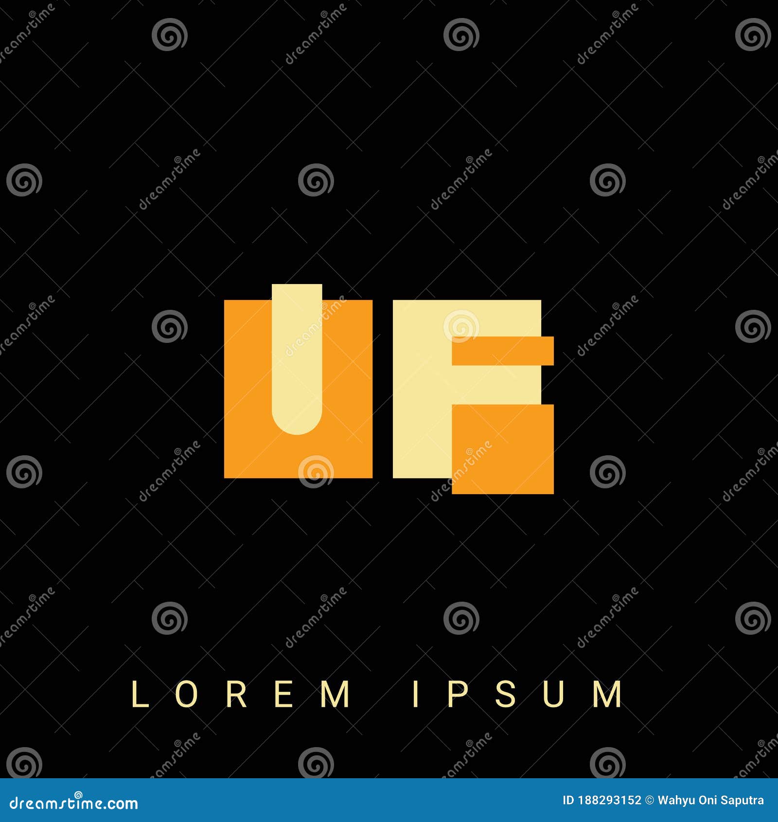 Modern Creative Shaped UF, FU, U F Logo. Initial Logo Designs Templete ...