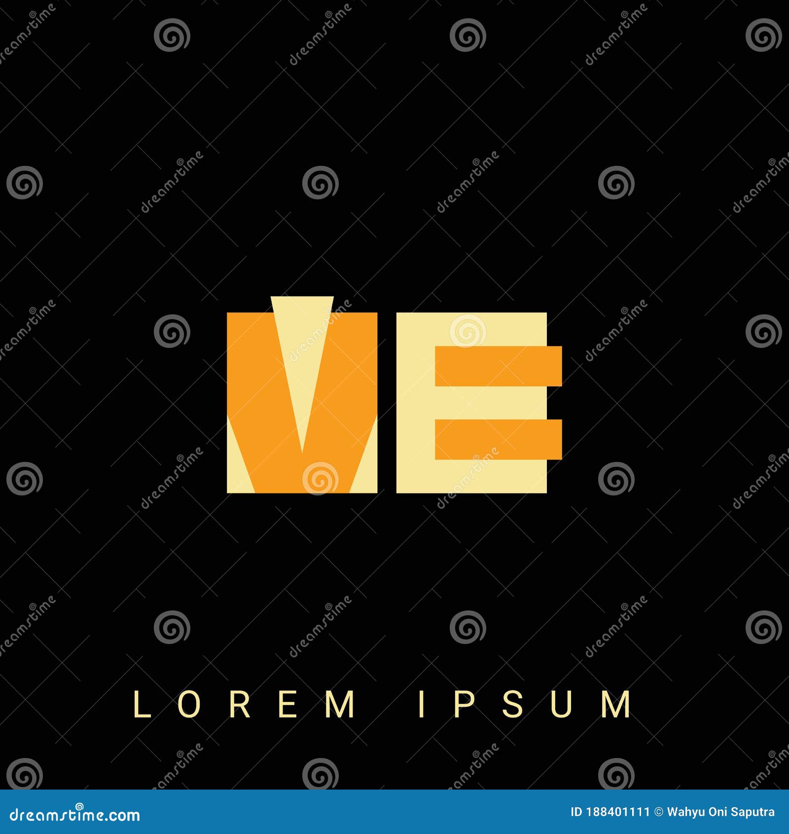Modern Creative Shaped VE, EV, V E Logo. Initial Logo Designs Templete ...