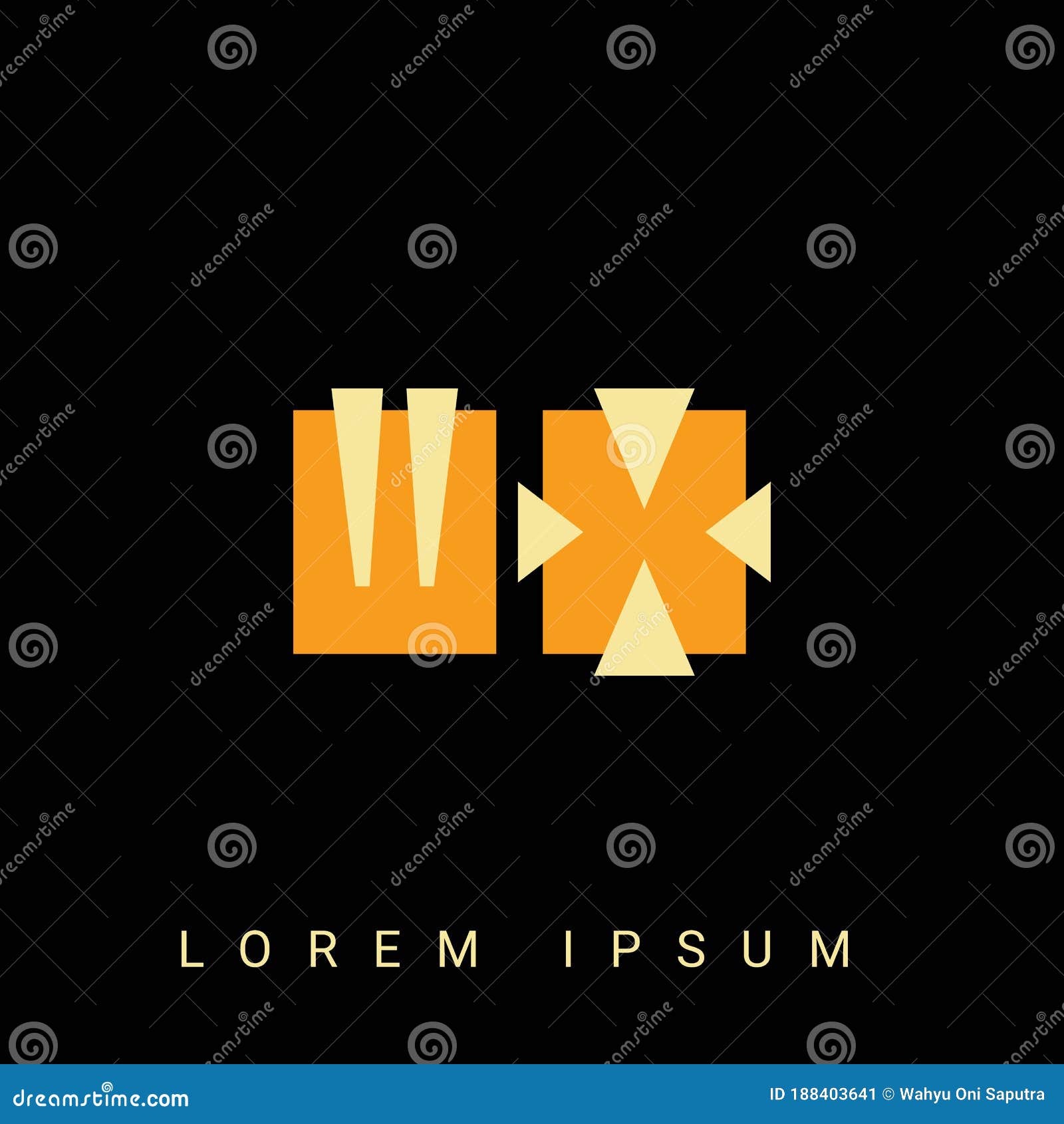 Modern Creative Shaped WX, XW, W X Logo. Initial Logo Designs Templete ...