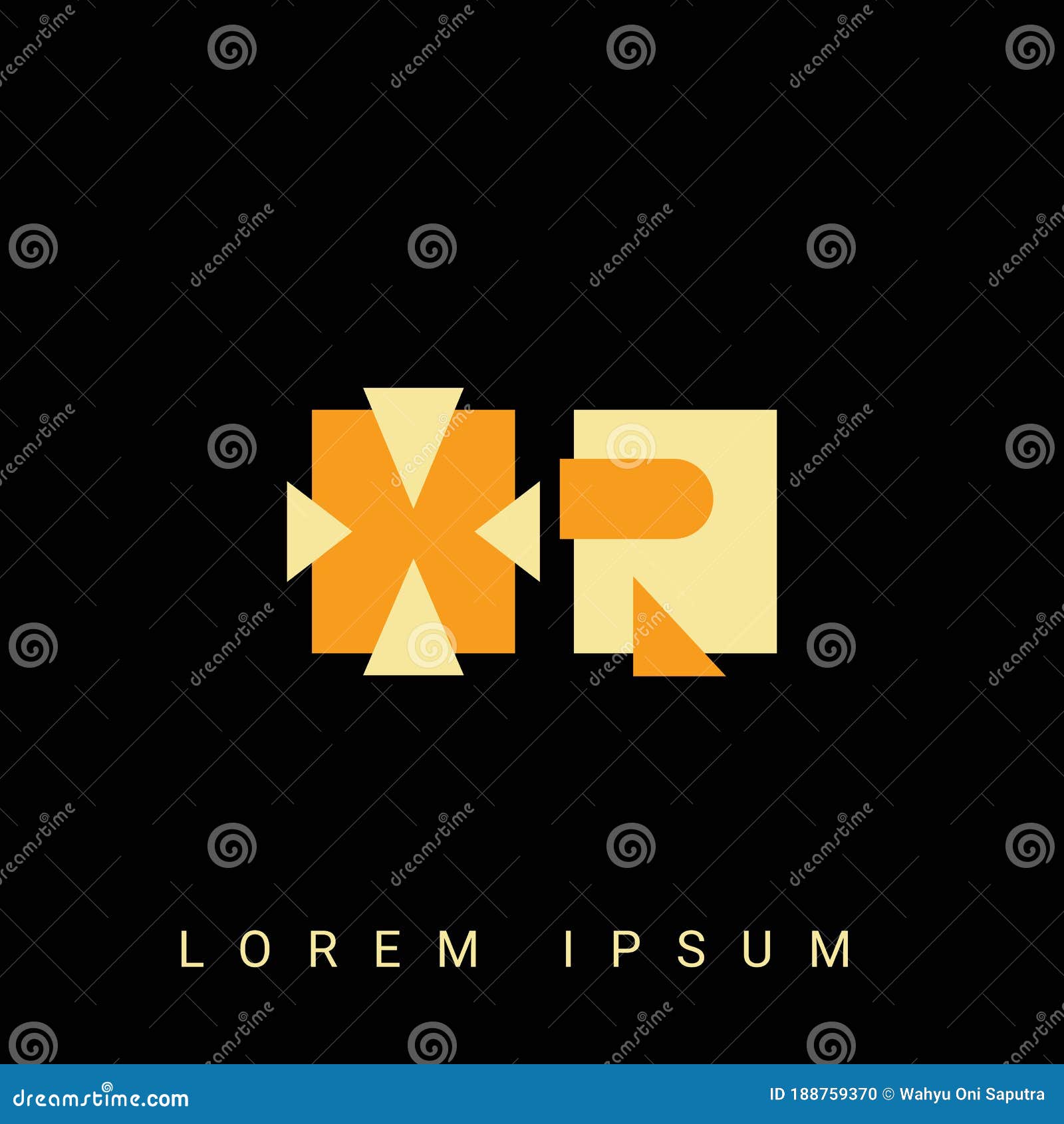 Modern Creative Shaped XR, RX, X R Logo. Initial Logo Designs Templete ...