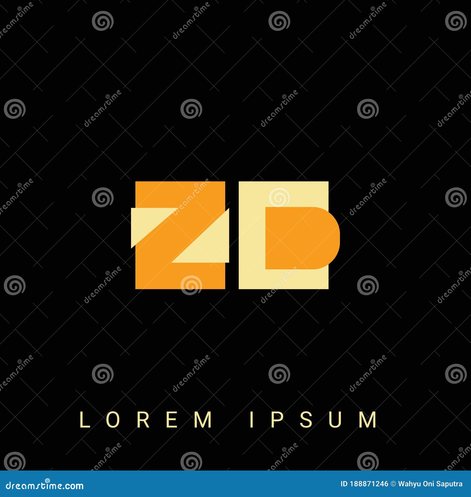 Modern Creative Shaped ZD, DZ, Z D Logo. Initial Logo Designs Templete ...