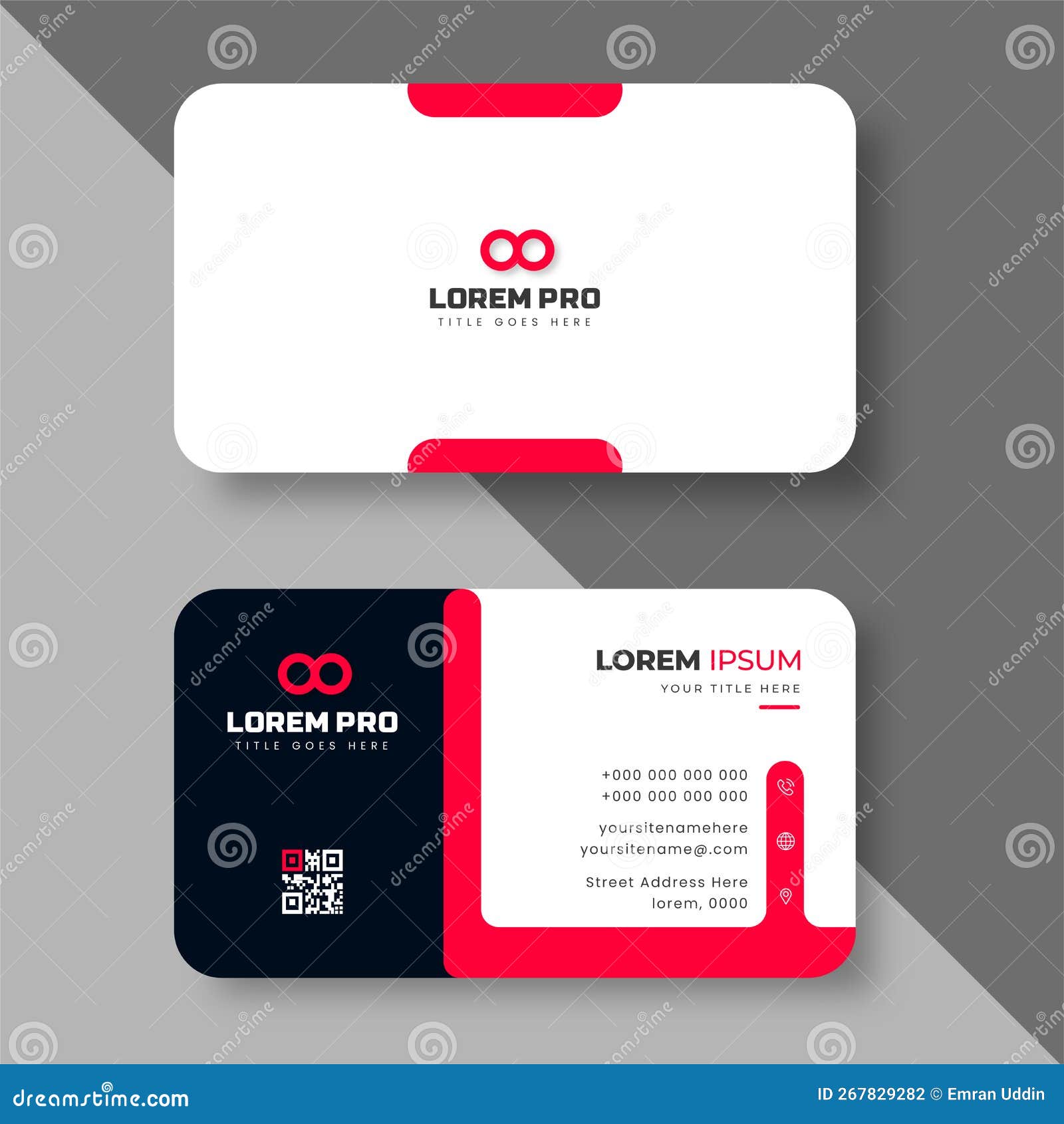 Modern Creative Simple Clean Business Card or Visiting Card Design ...
