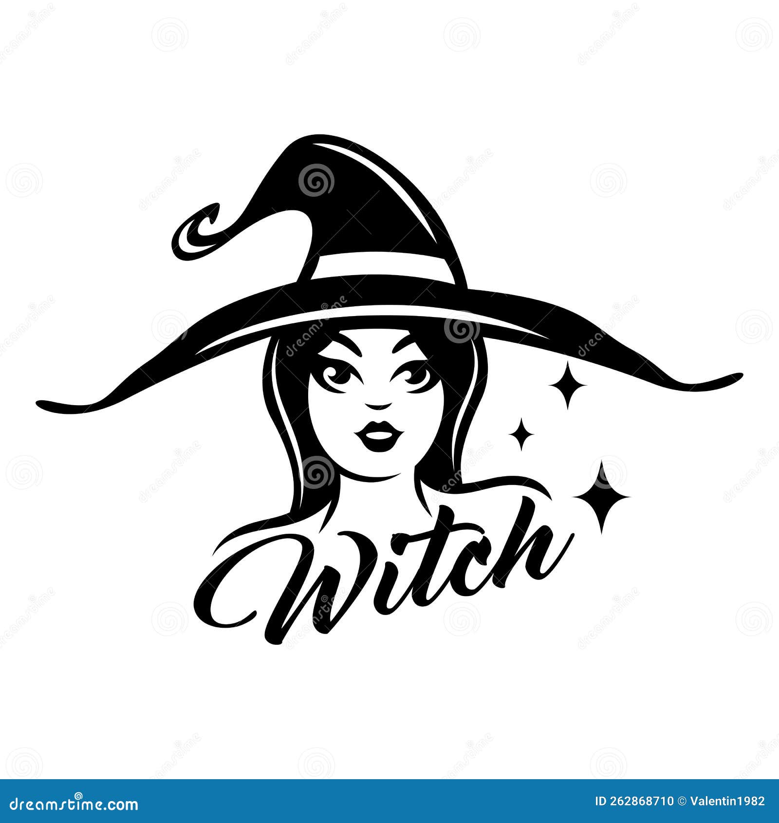 Modern Creative Witch Logo. Halloween. Stock Vector - Illustration of ...