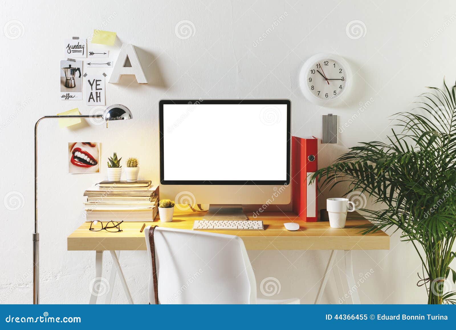 Modern creative workspace. stock image. Image of studio - 44366455