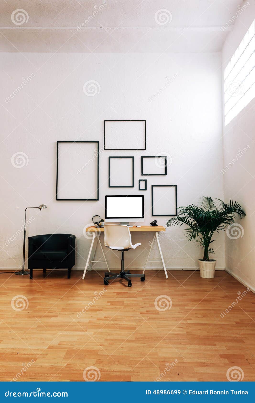 Modern creative workspace. stock image. Image of modern - 48986699
