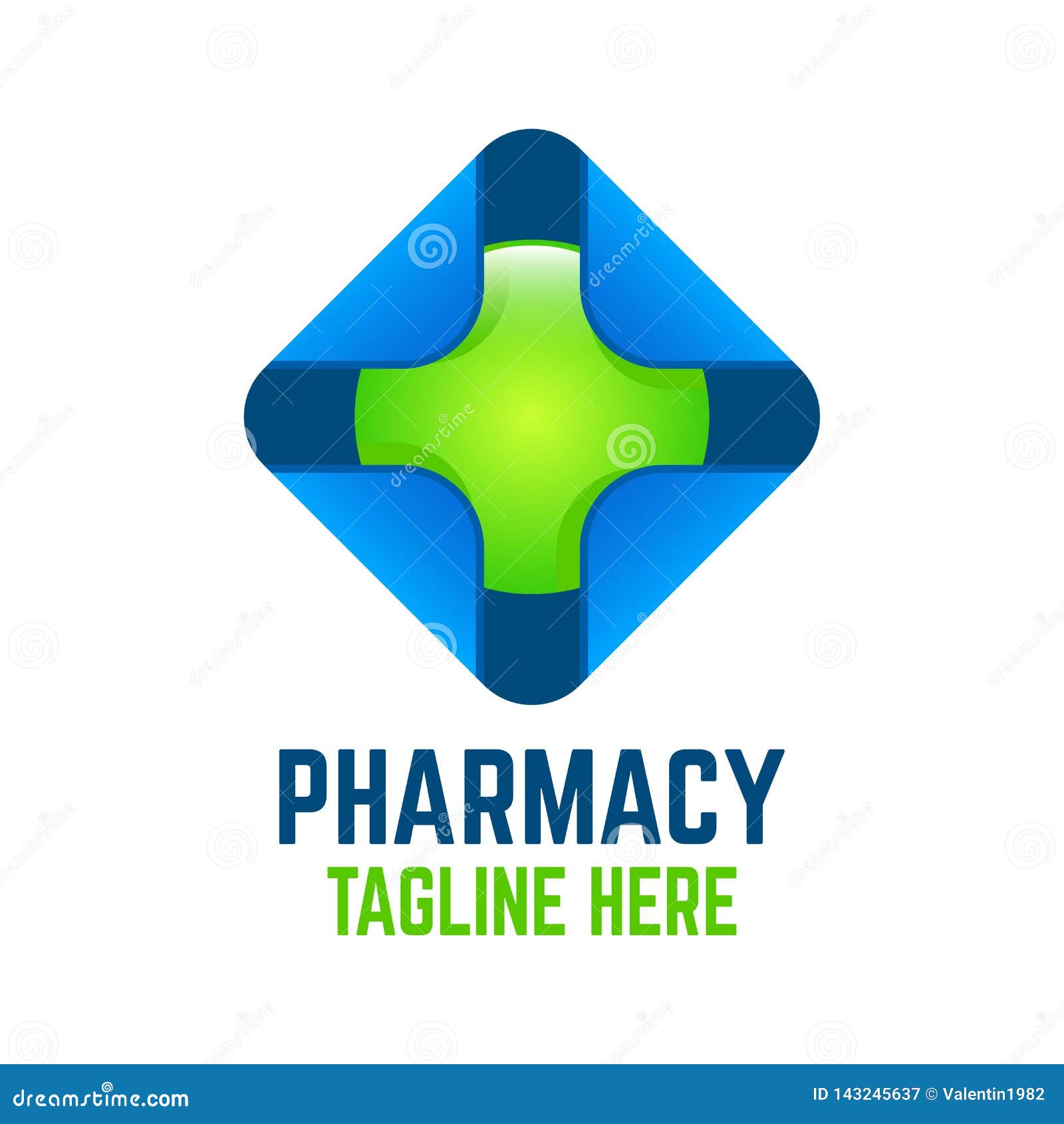 Modern Cross Pharmacy Logo. Vector Illustration. Stock Vector ...