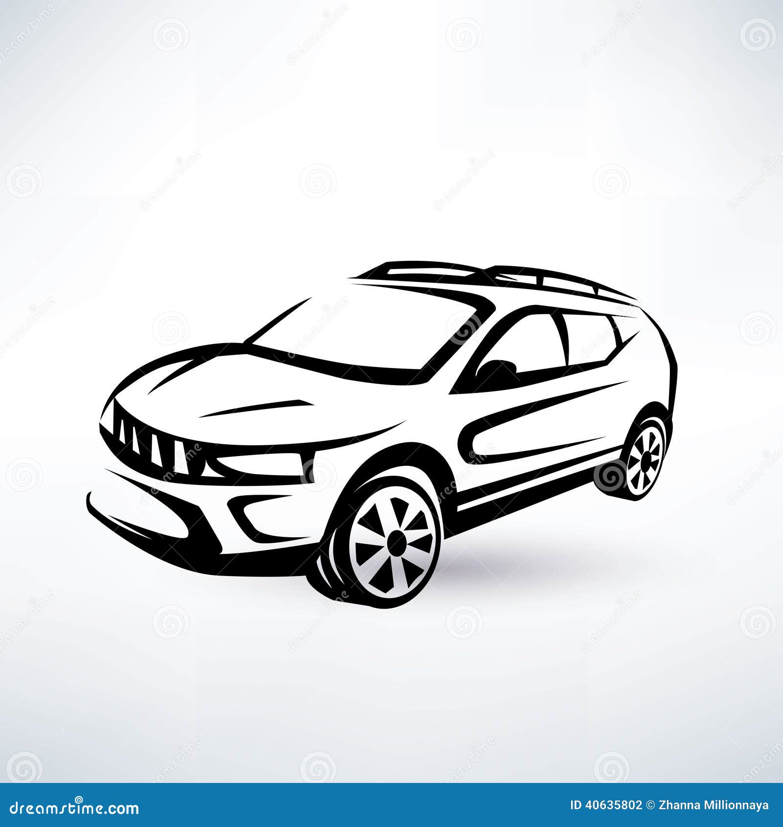 Car Crossover Vector Illustration | CartoonDealer.com #216662508