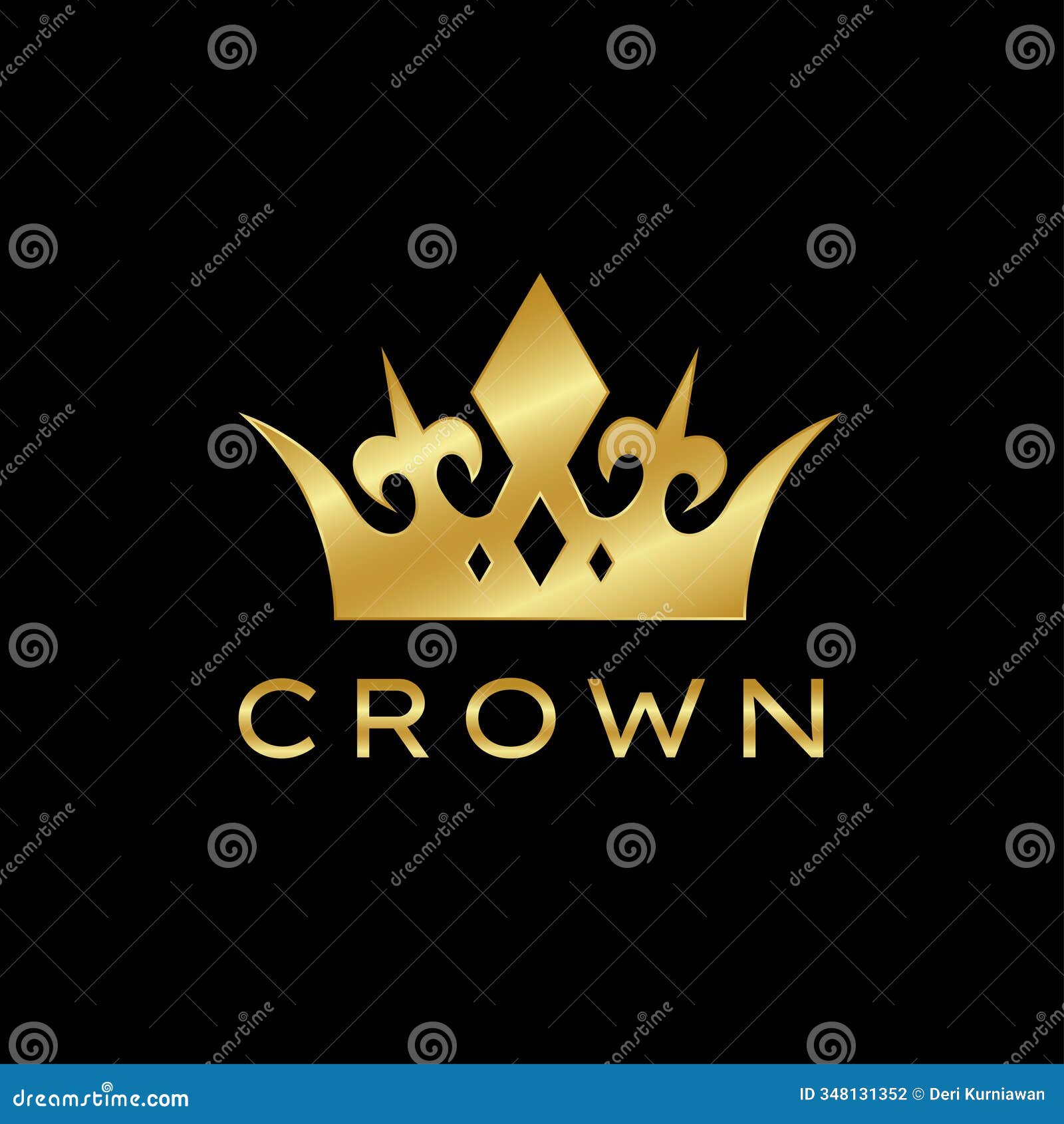 Modern Crown Exclusive Jewelry Logo Vector Illustration | CartoonDealer ...