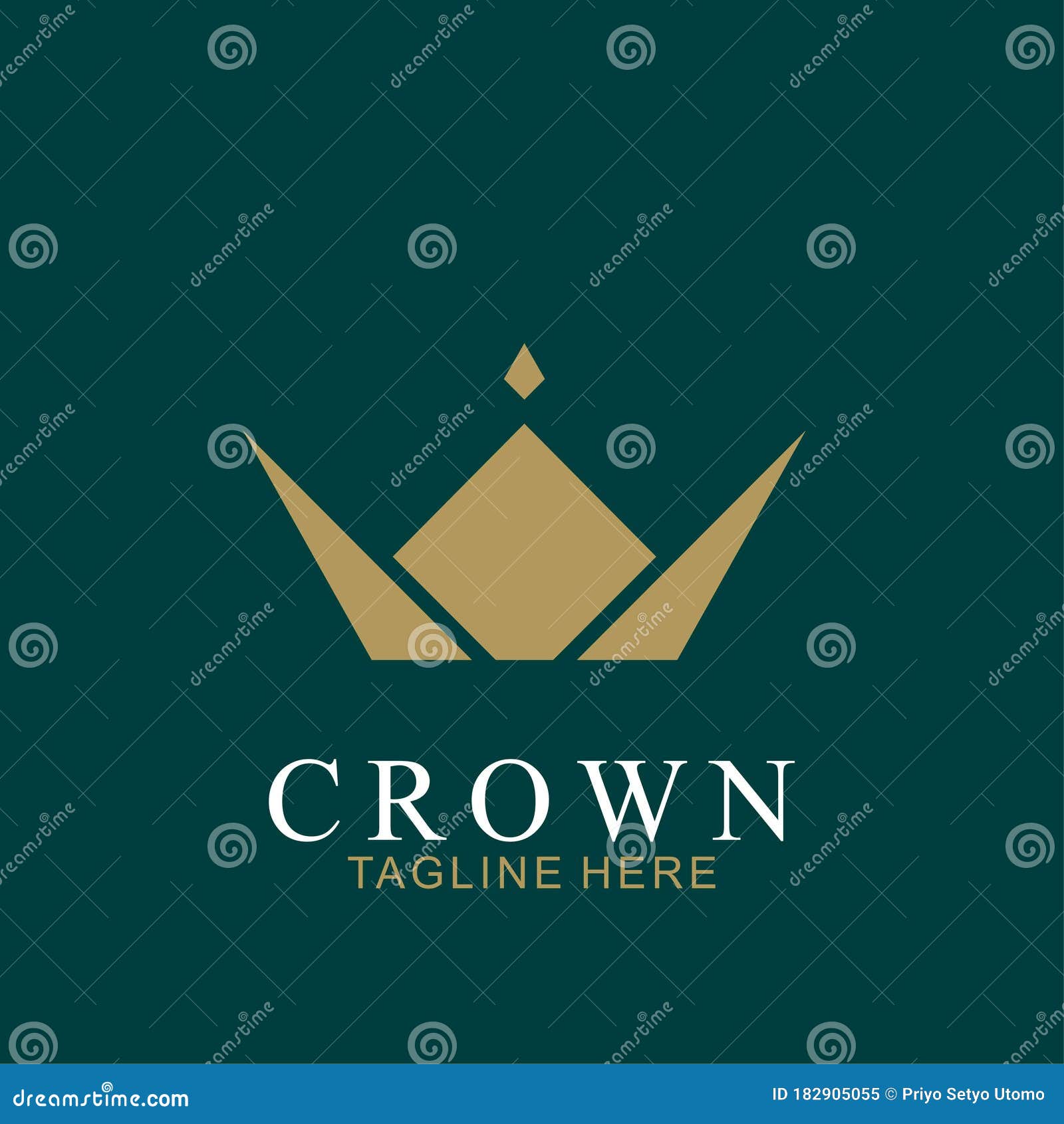Modern Crown Logo Template stock vector. Illustration of emblem - 182905055