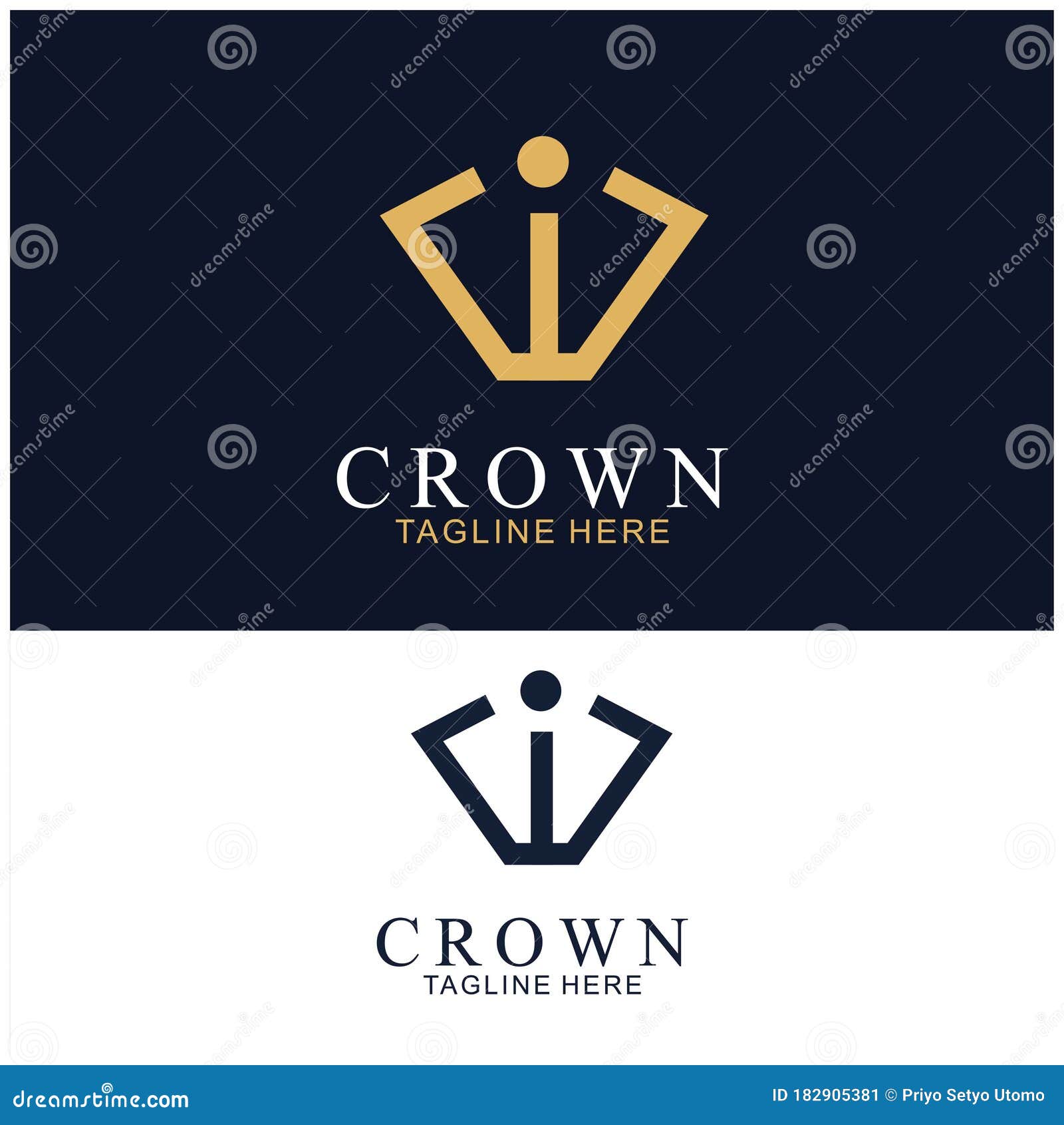 Modern Crown Logo Template stock illustration. Illustration of element ...