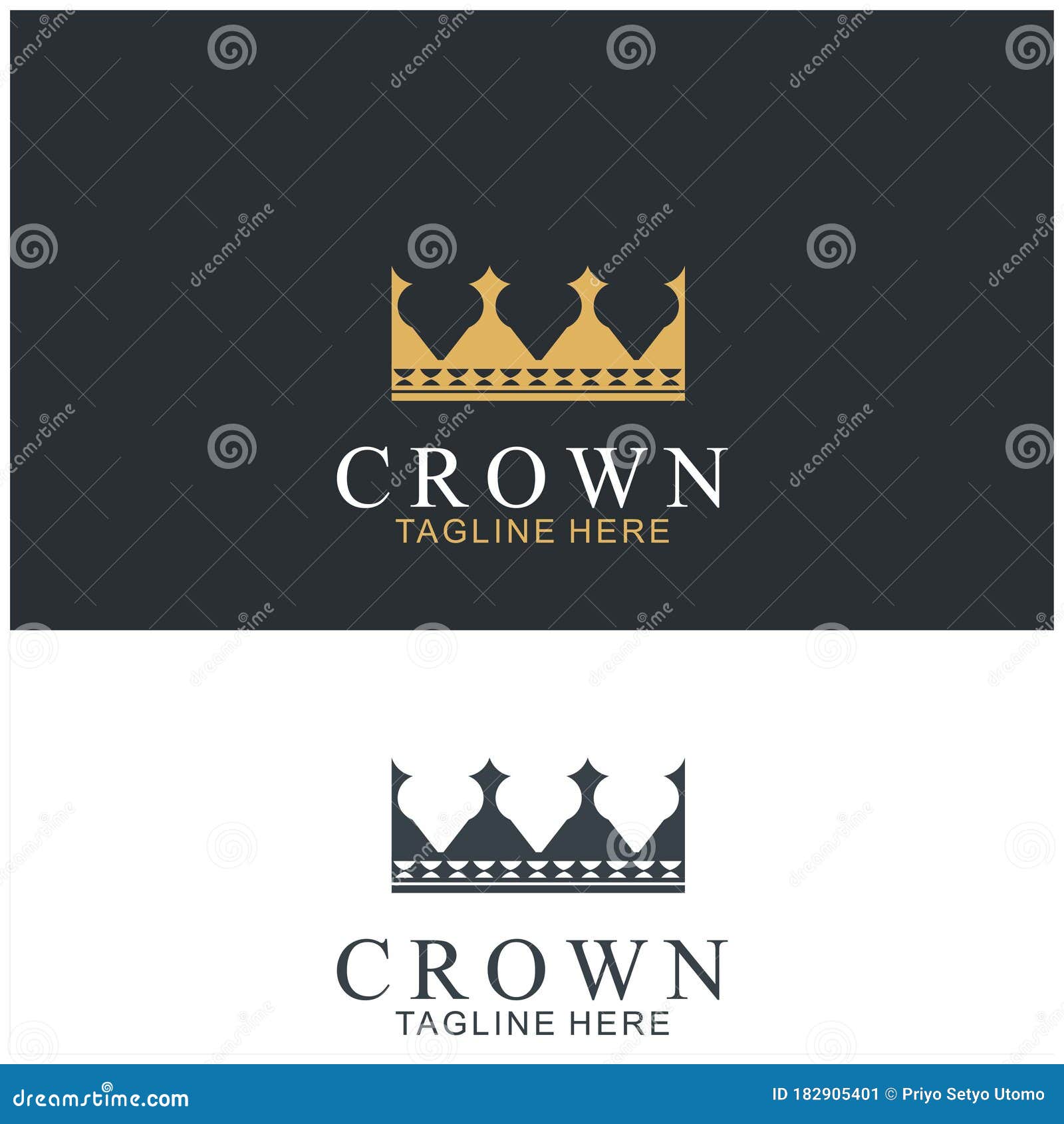 Modern Crown Logo Template stock illustration. Illustration of element ...