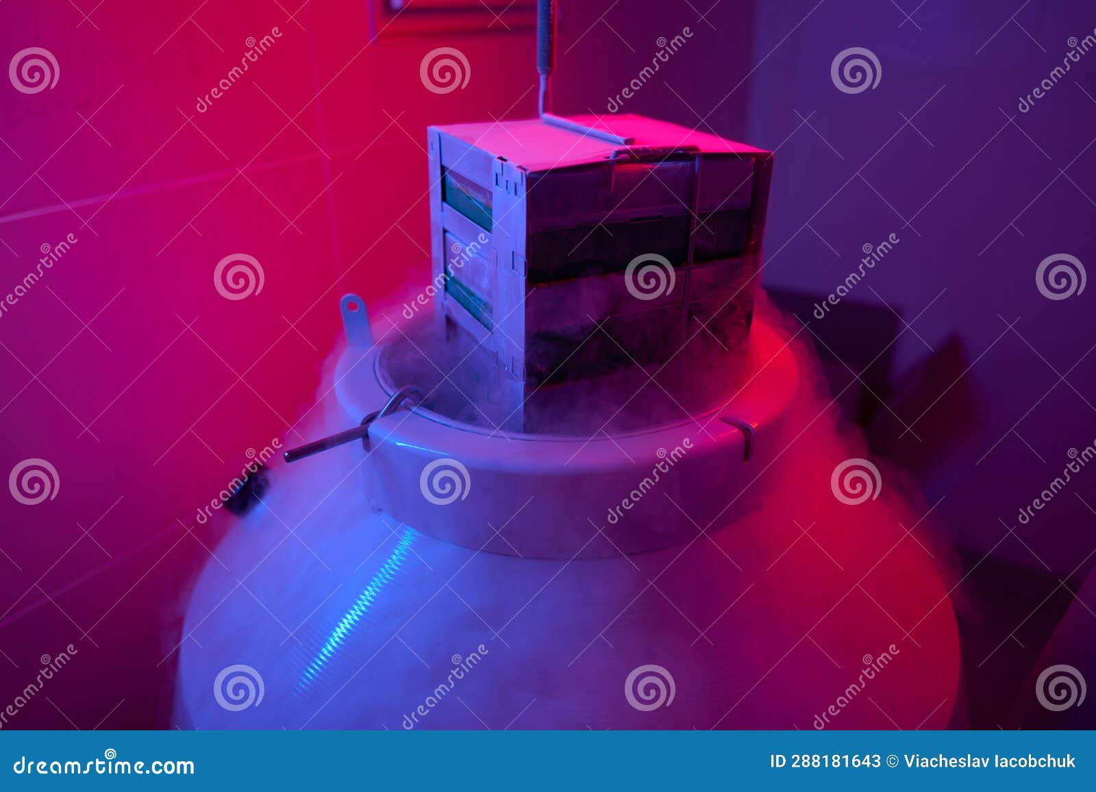 Modern Cryostorage for the Preservation of Biomaterial Stock Image ...