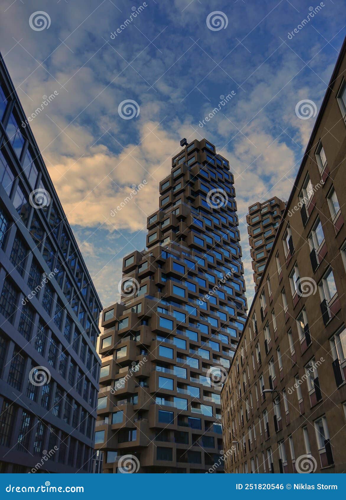 Modern Cube-like Building Against the Sky Stock Photo - Image of cube ...
