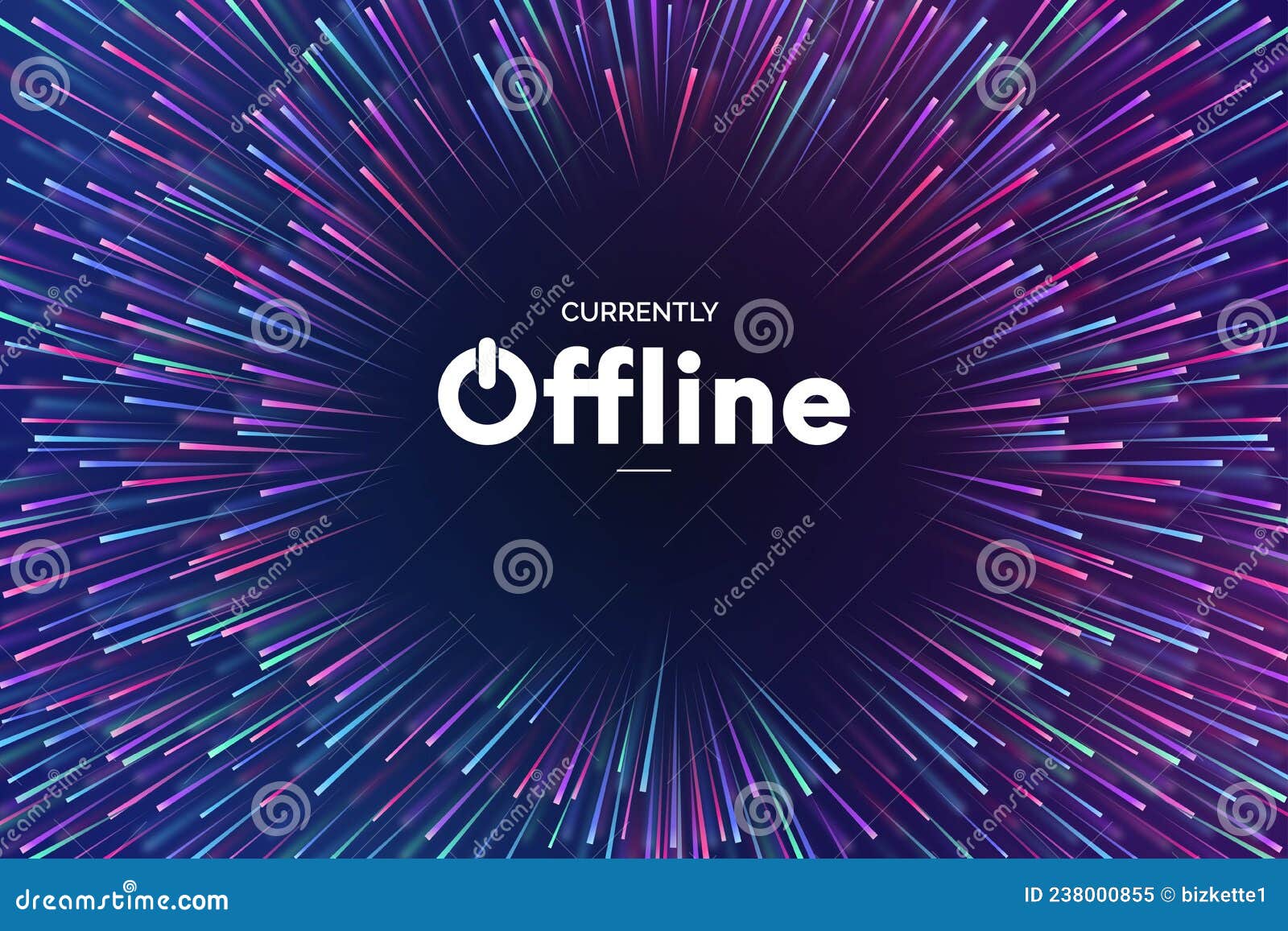 Modern Currently Offline Banner Template Design Illustration Stock ...