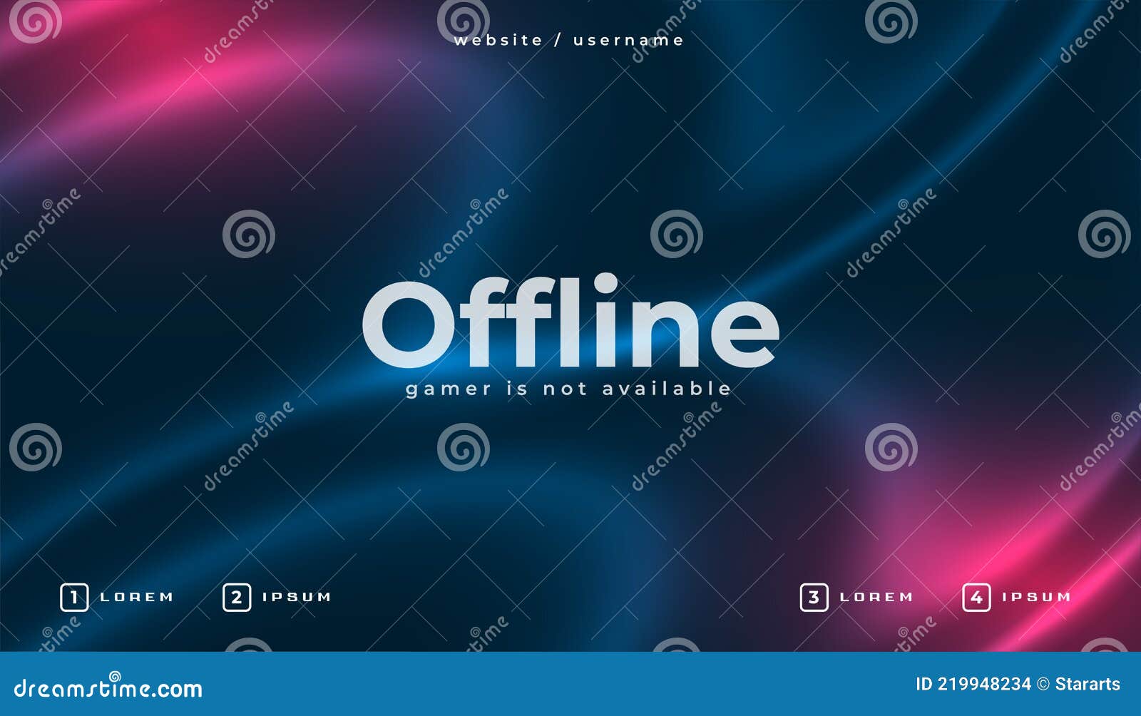 Modern Currently Offline Gaming Banner Design Stock Vector ...