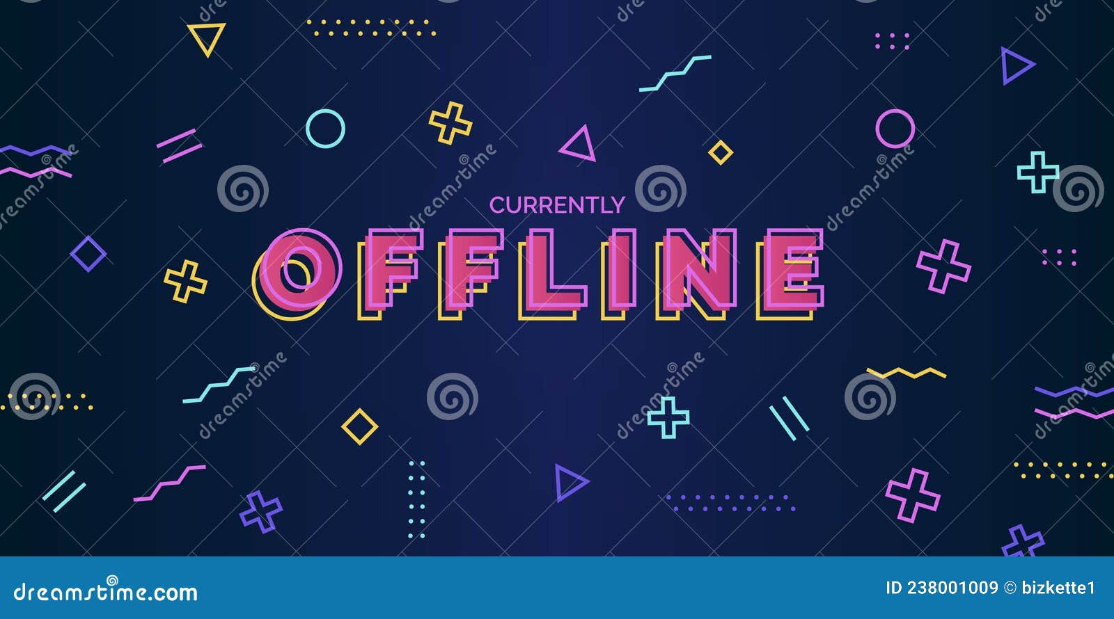 Modern Currently Offline Twitch Banner Vector Template Design ... Modern Currently Offline Twitch Banner Vector Template Design ...