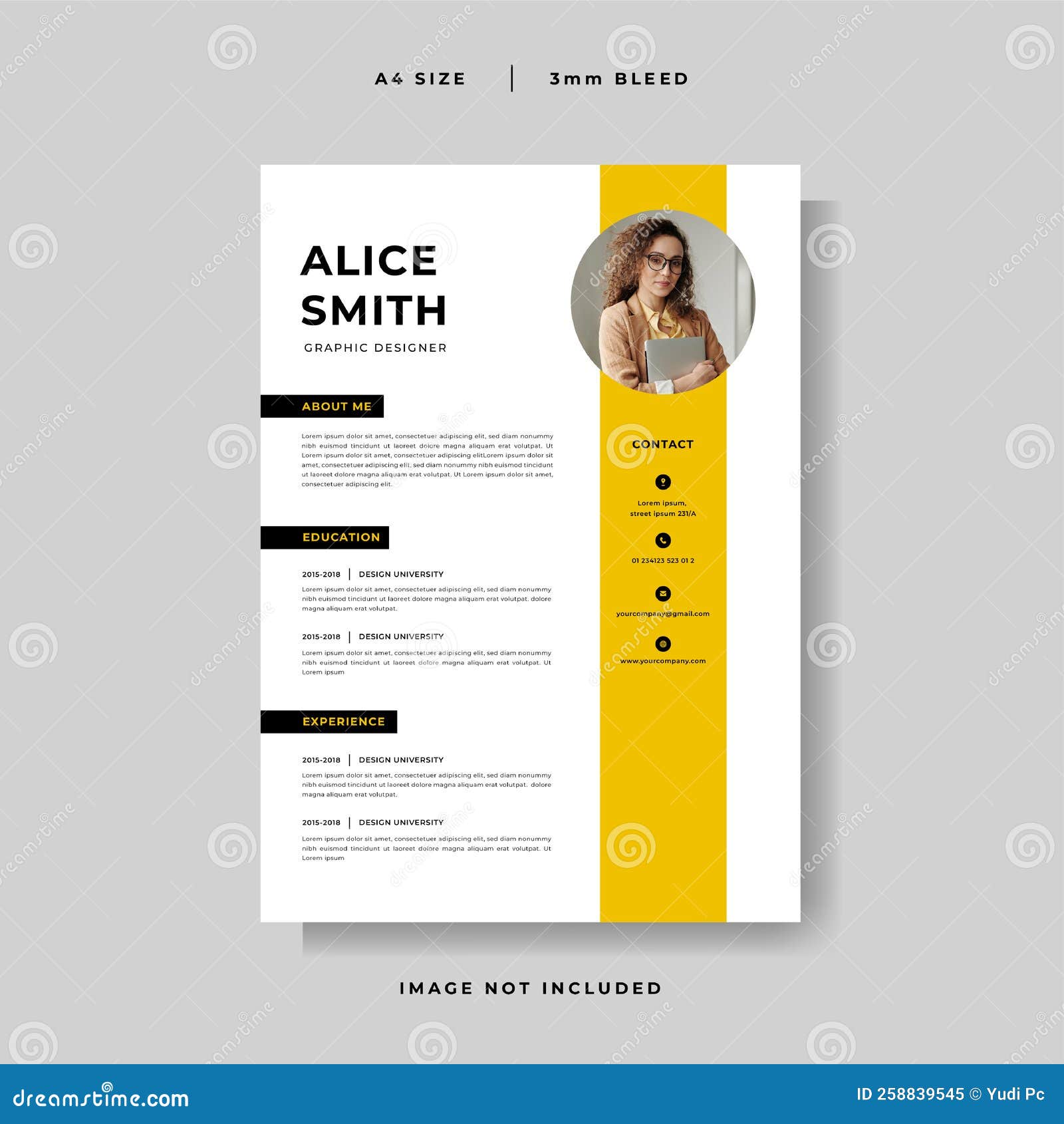 Modern Curriculum Vitae Design Template Vector Stock Vector ...