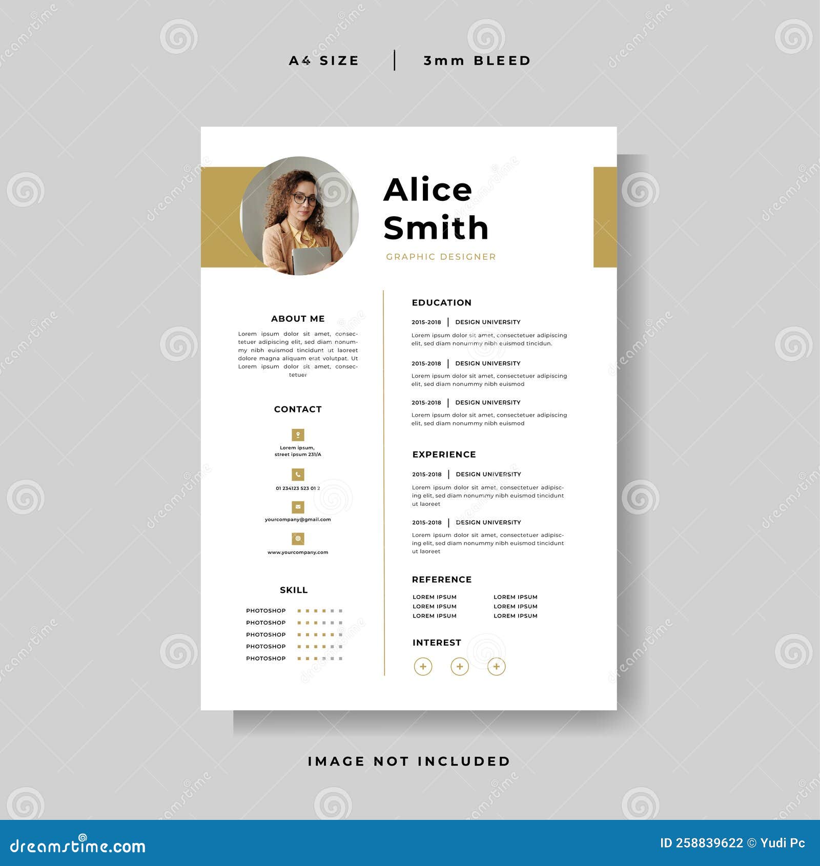 Modern Curriculum Vitae Design Template Vector Stock Vector ...