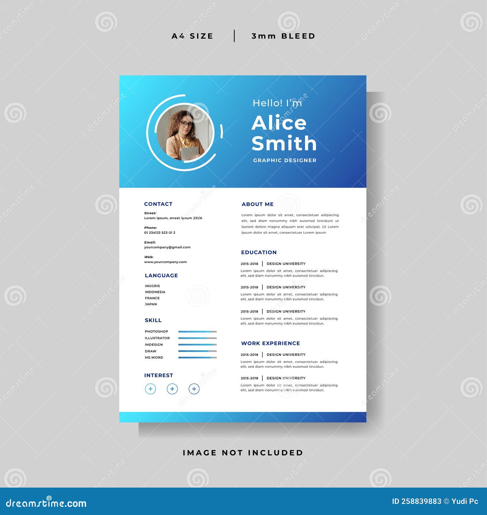 Modern Curriculum Vitae Design Template Vector Stock Vector ...