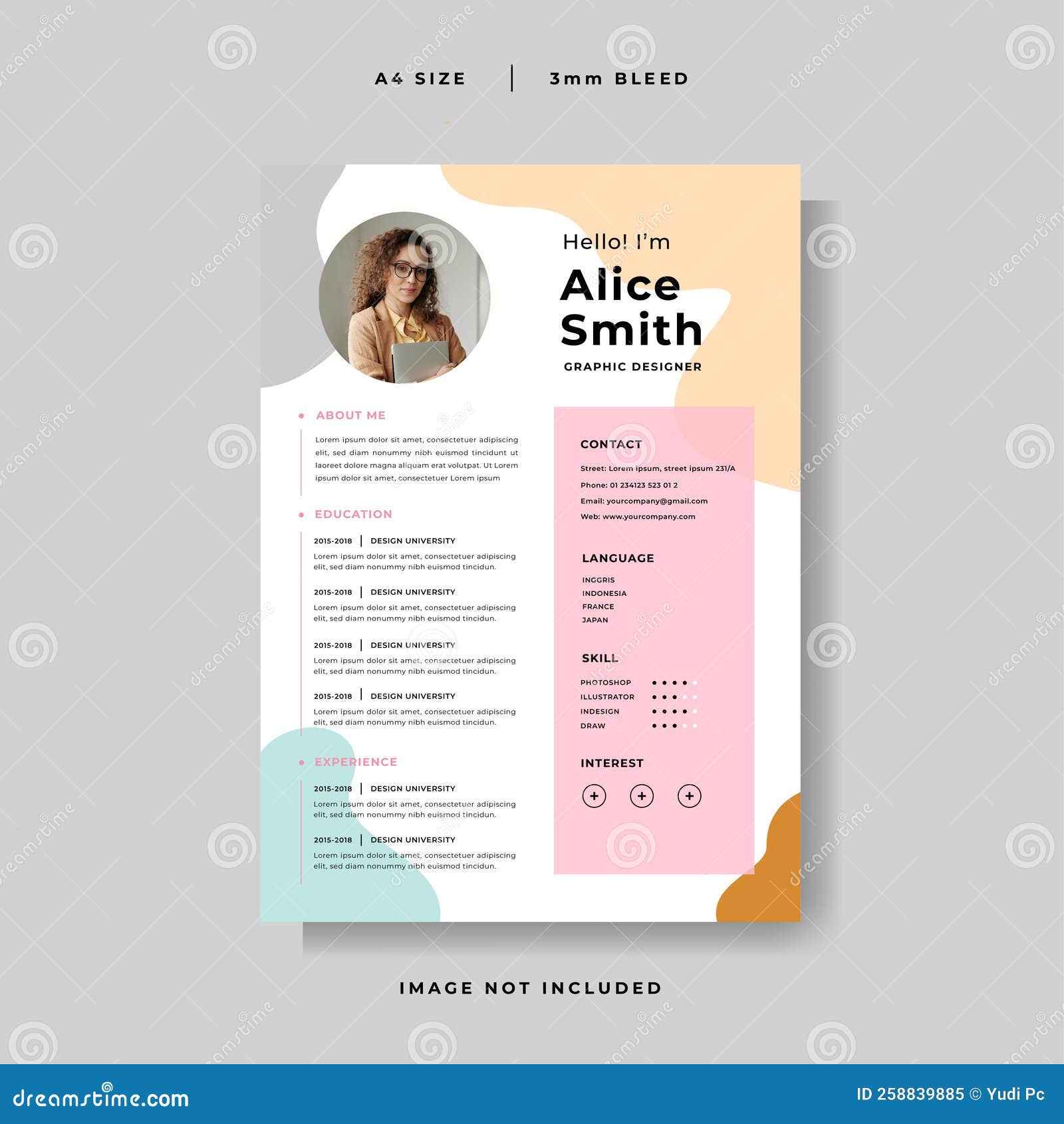 Modern Curriculum Vitae Design Template Vector Stock Vector ...