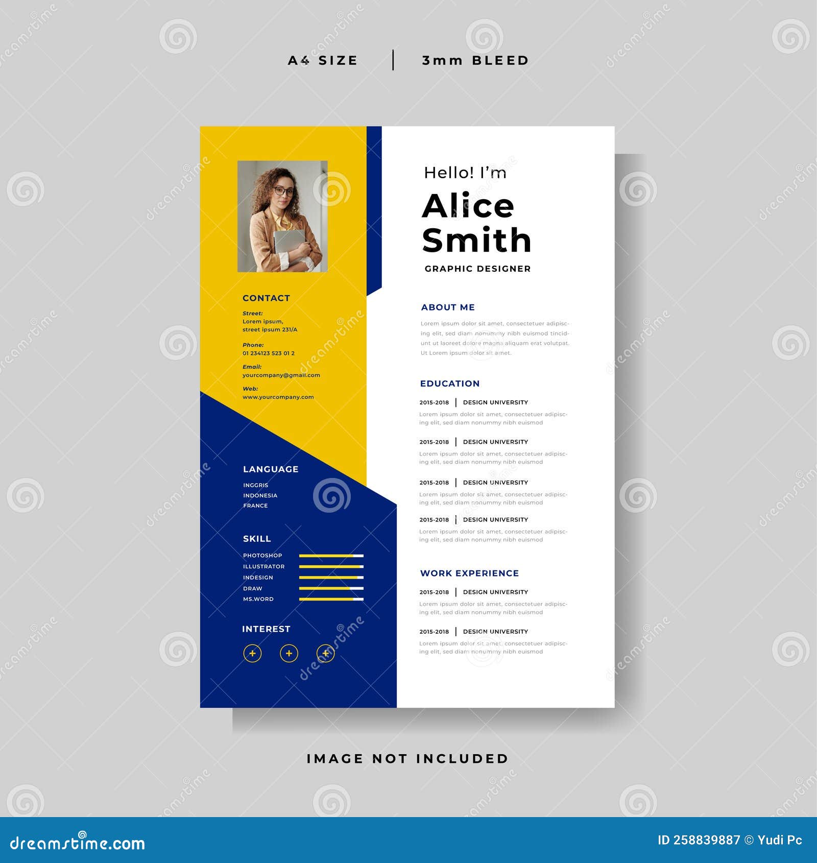 Modern Curriculum Vitae Design Template Vector Stock Vector ...