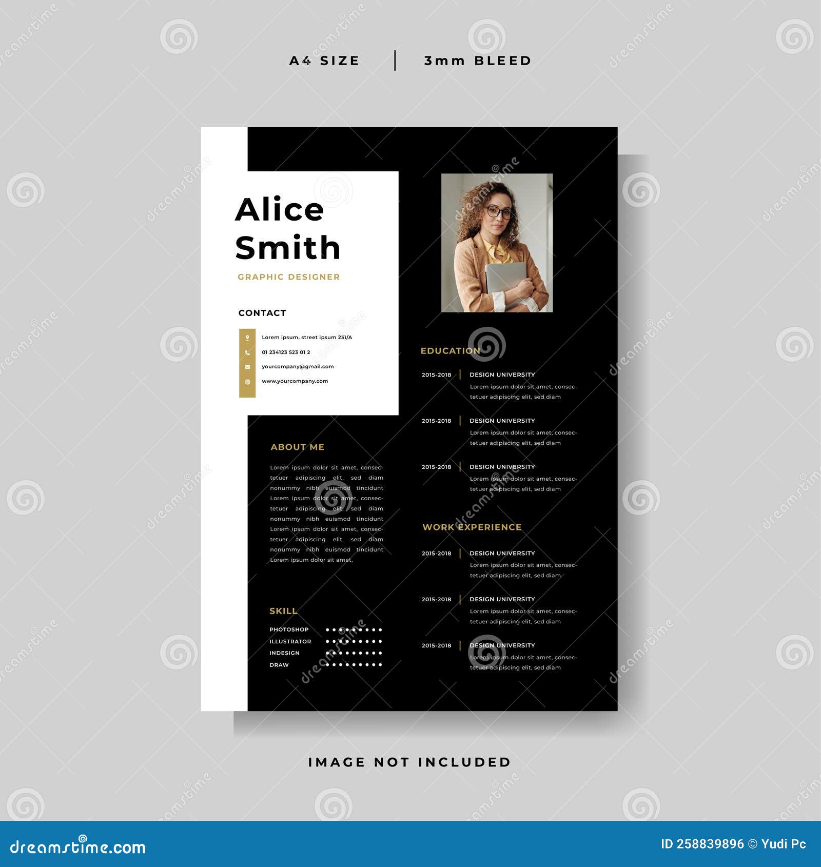 Modern Curriculum Vitae Design Template Vector Stock Illustration ...