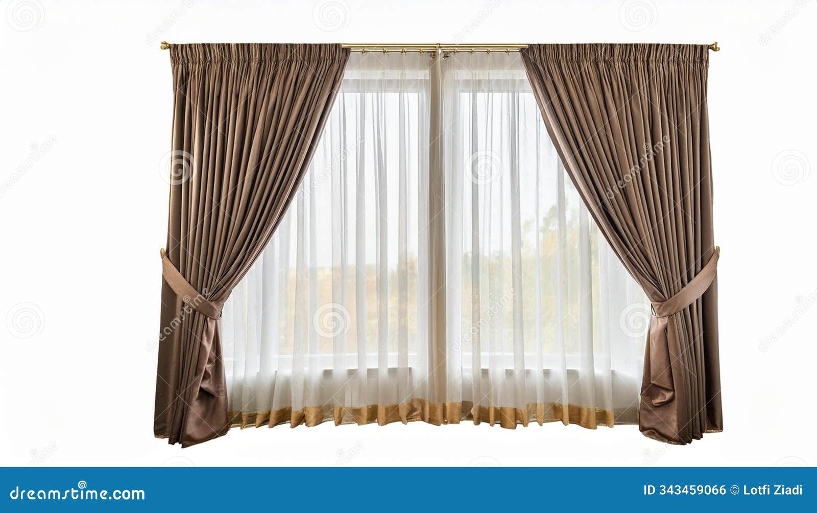 Modern Curtains Front View Full Length Isolate on Transparency ...