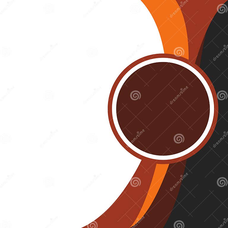 Modern Curve Border with Circle Frame Decoration Stock Illustration ...