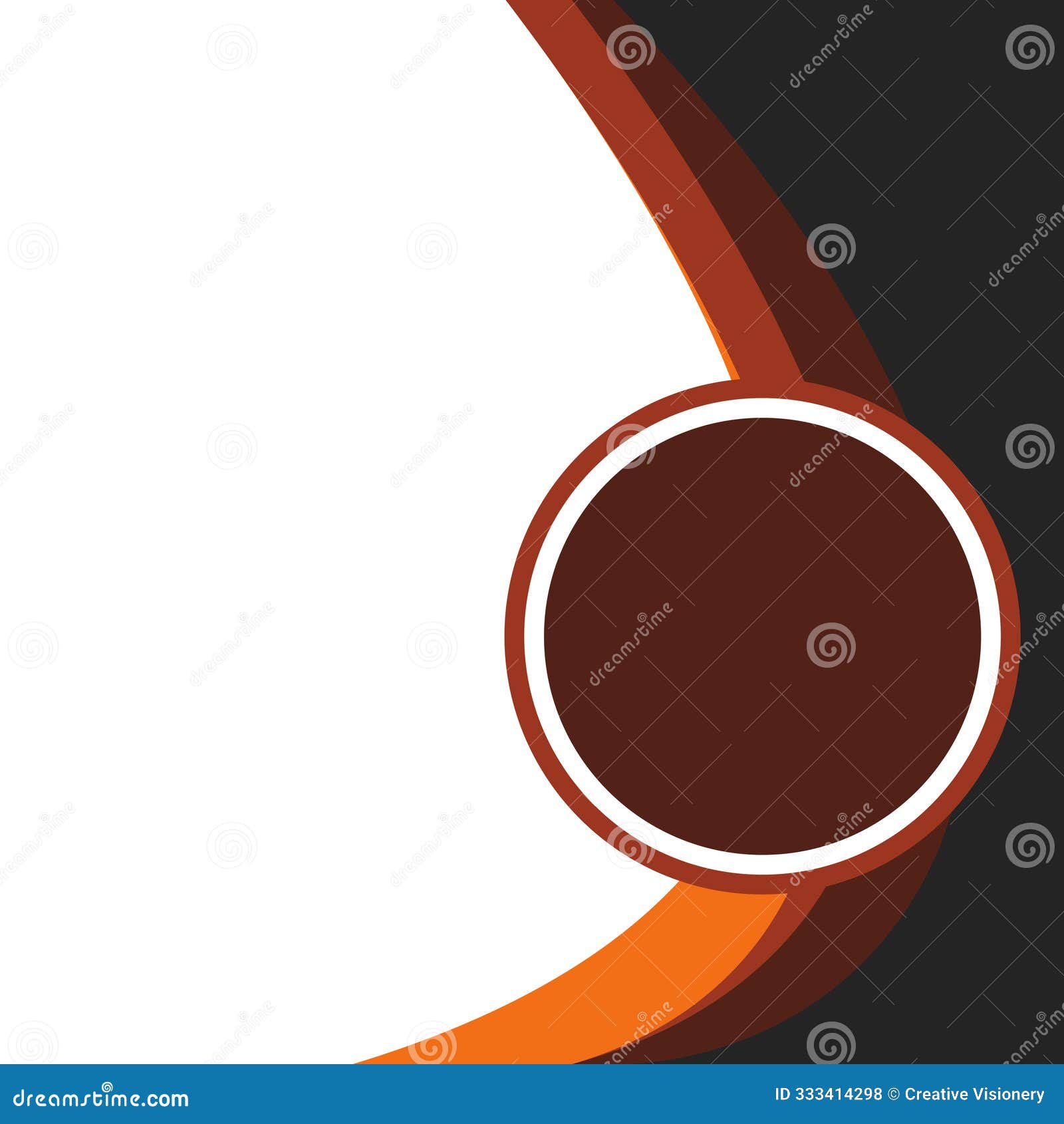 Modern Curve Border with Circle Frame Decoration Stock Vector ...