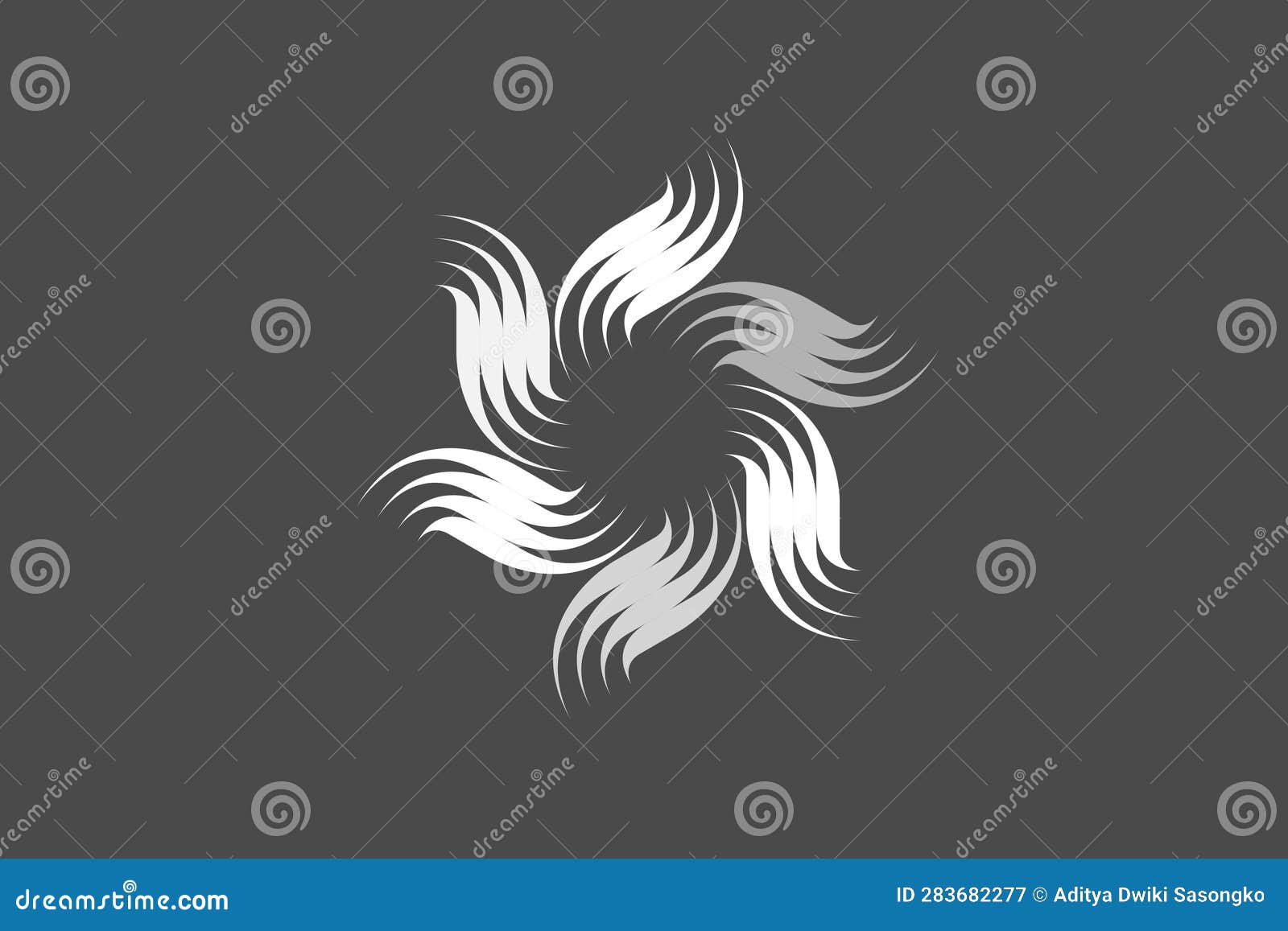Modern curved logo stock vector. Illustration of logo - 283682277