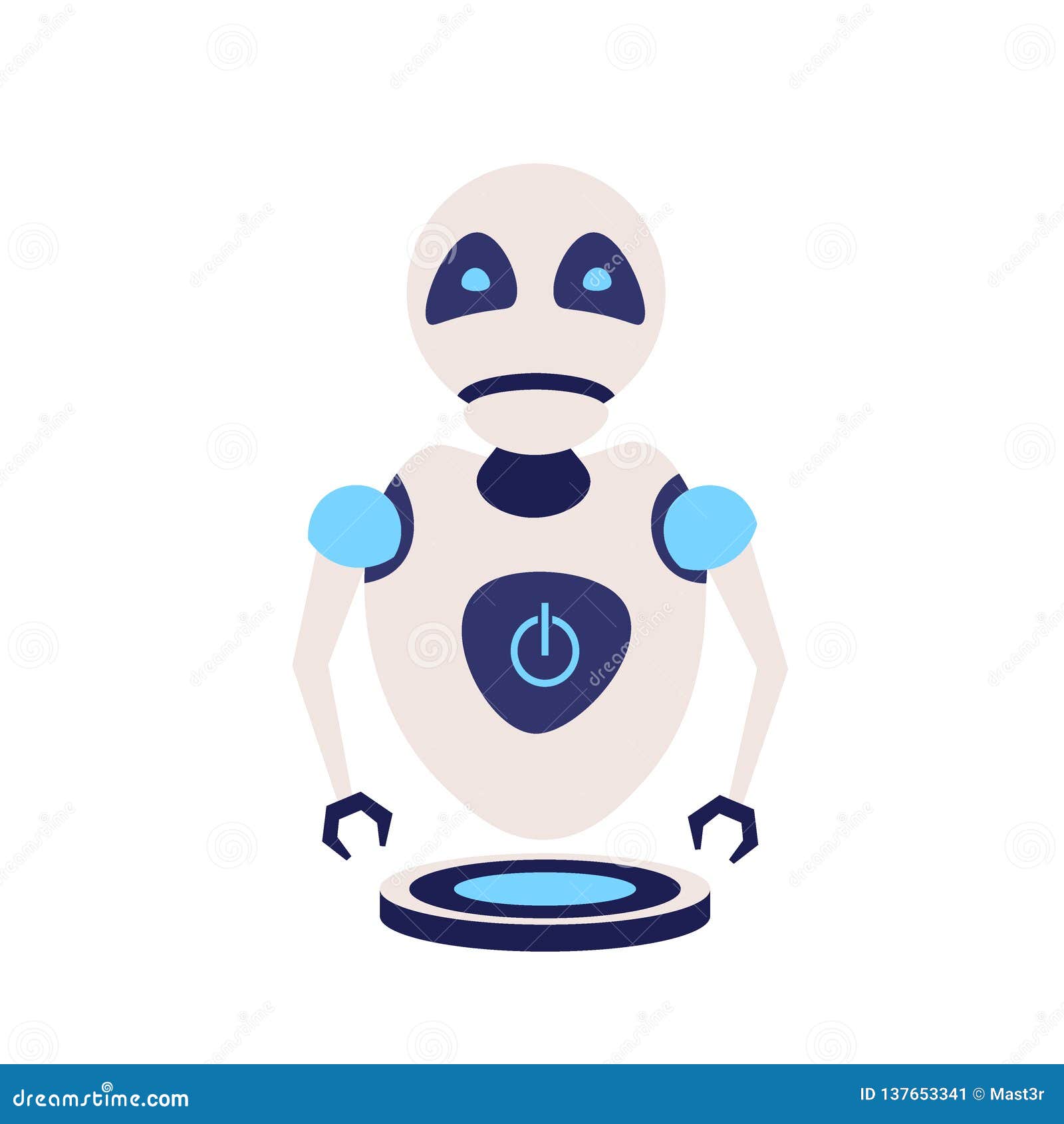 Modern Cute Robot Artificial Intelligence Future Technology Assistance ...