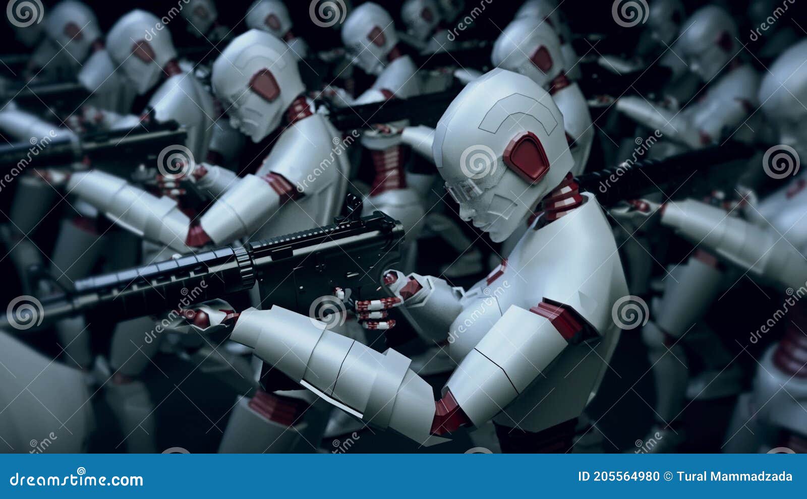 Modern Cyber Robots Army with Artificial Intelligence 4k Stock Footage ...