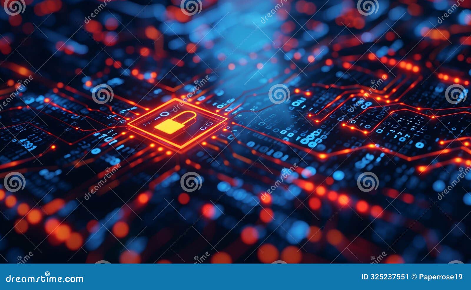 Modern Cyber Security Wallpaper Stock Image - Image of horizontal ...