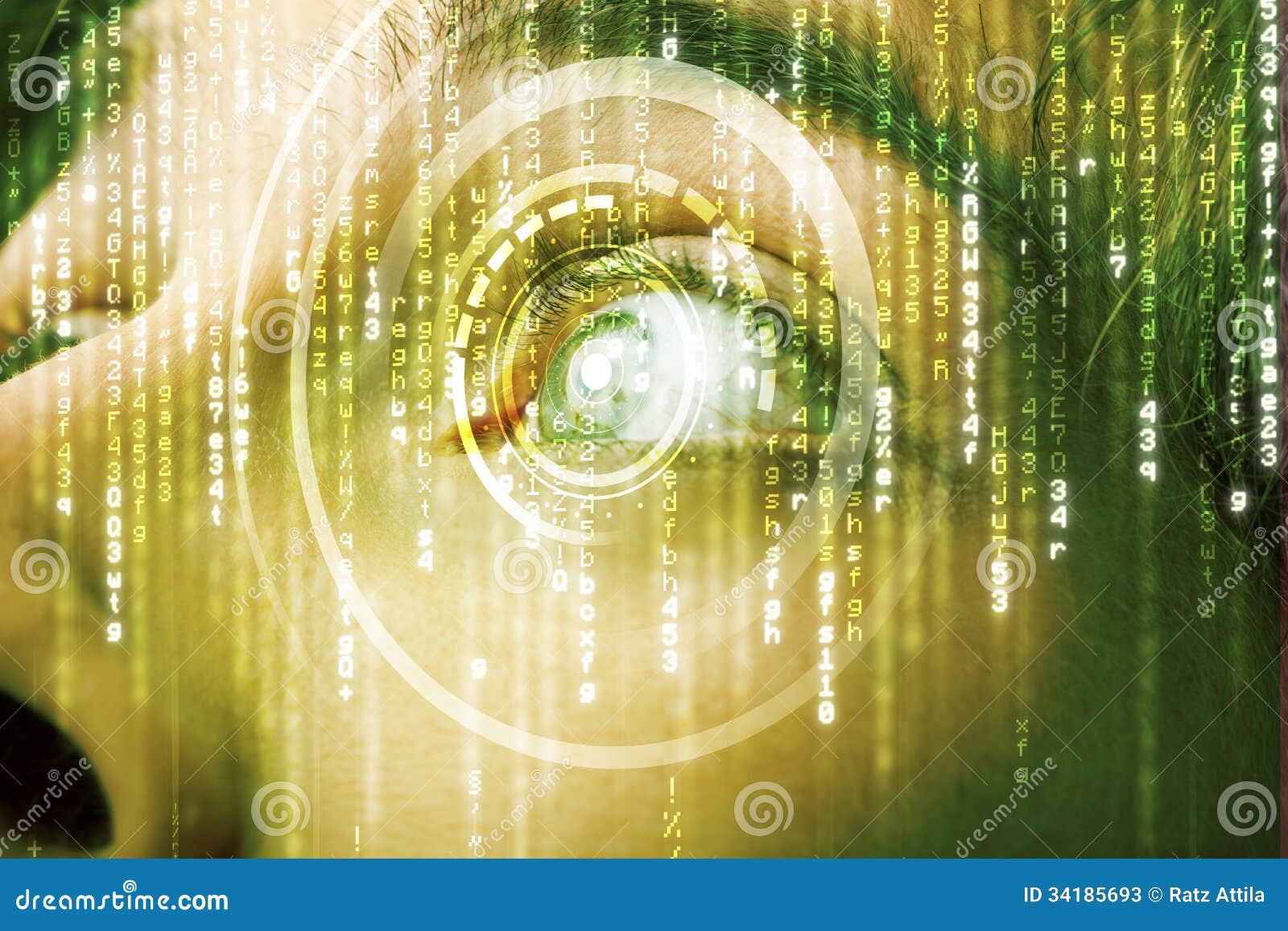 Cyber Soldier With Target Matrix Eye Royalty-Free Stock Image ...