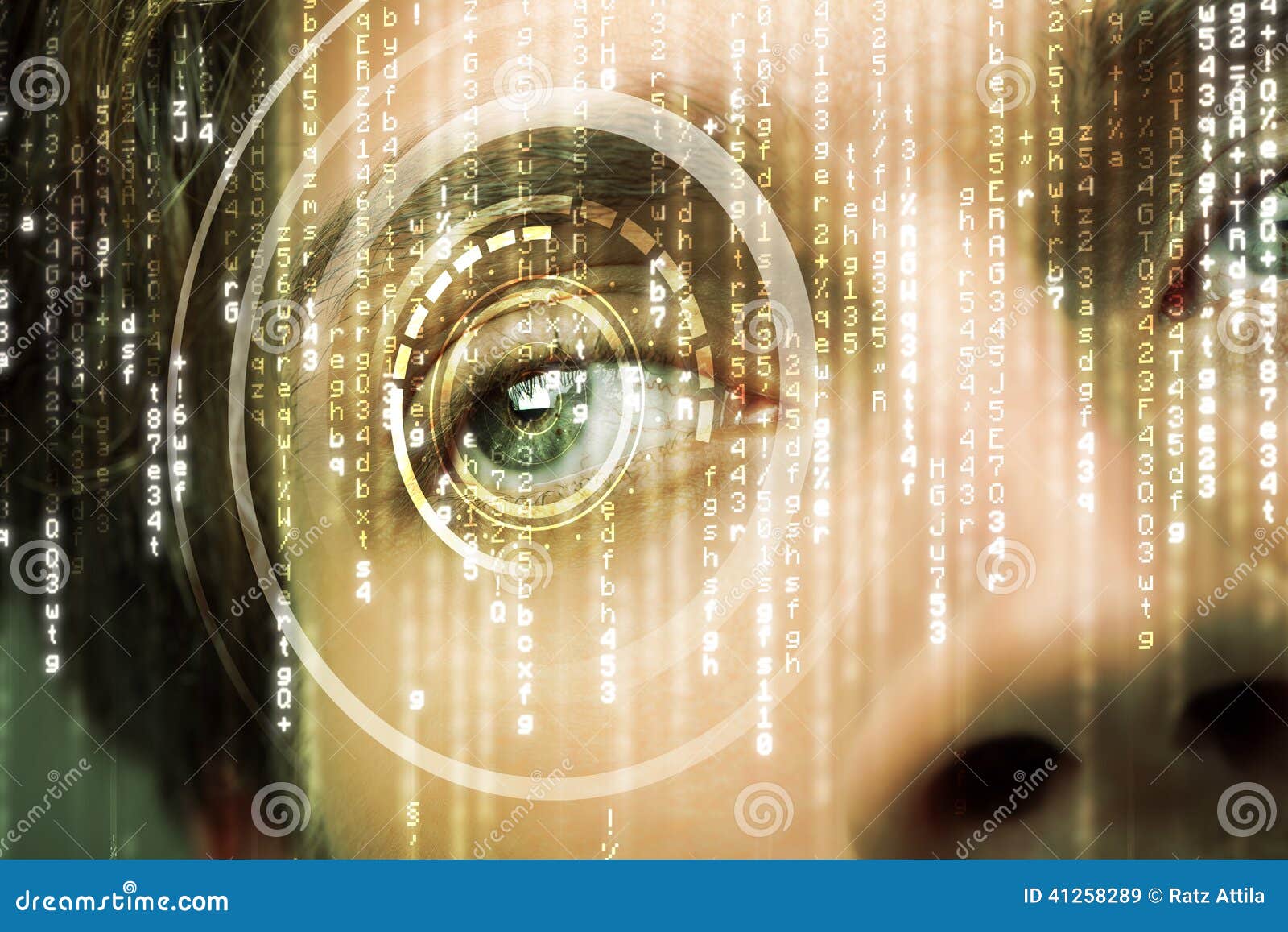 Cyber Soldier With Target Matrix Eye Royalty-Free Stock Image ...