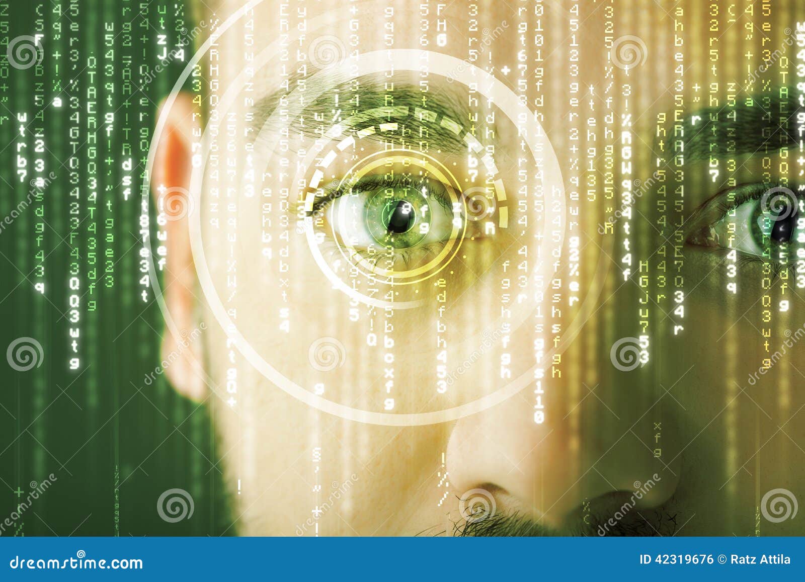 Cyber Soldier With Target Matrix Eye Royalty-Free Stock Image ...