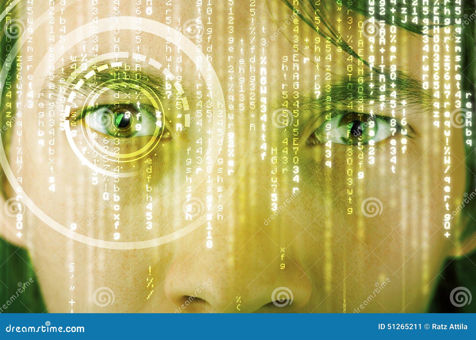 Cyber Soldier With Target Matrix Eye Royalty-Free Stock Image ...