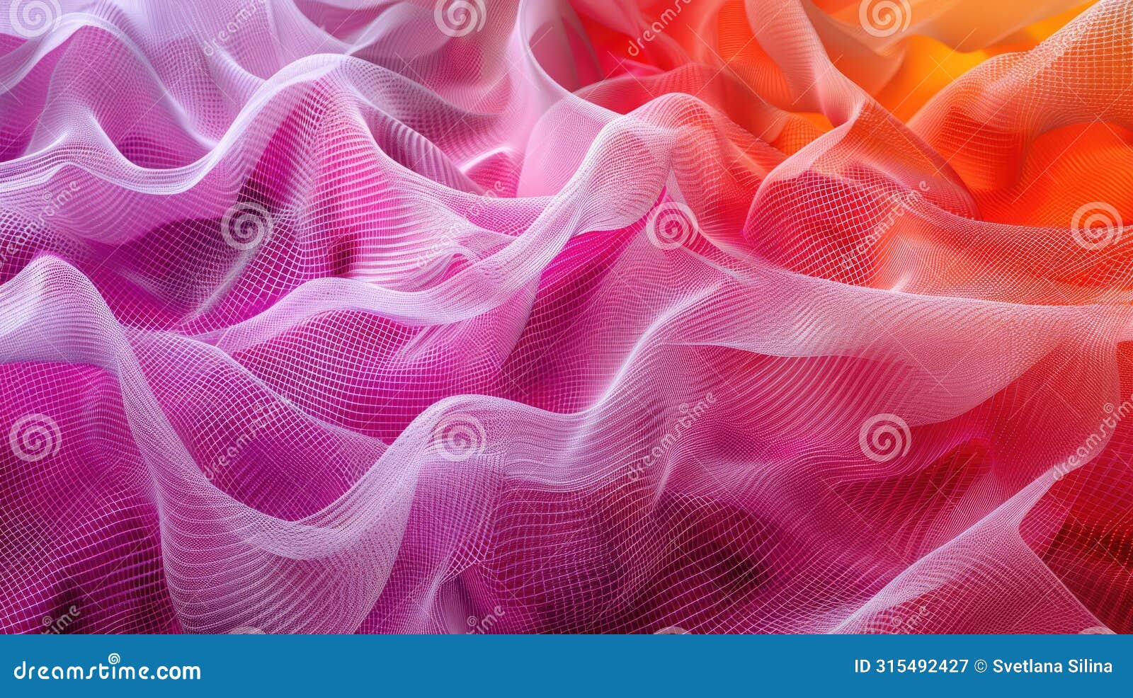 Modern 3D Artwork: Vibrant Colors in Mesh Wave Design, Offering a ...