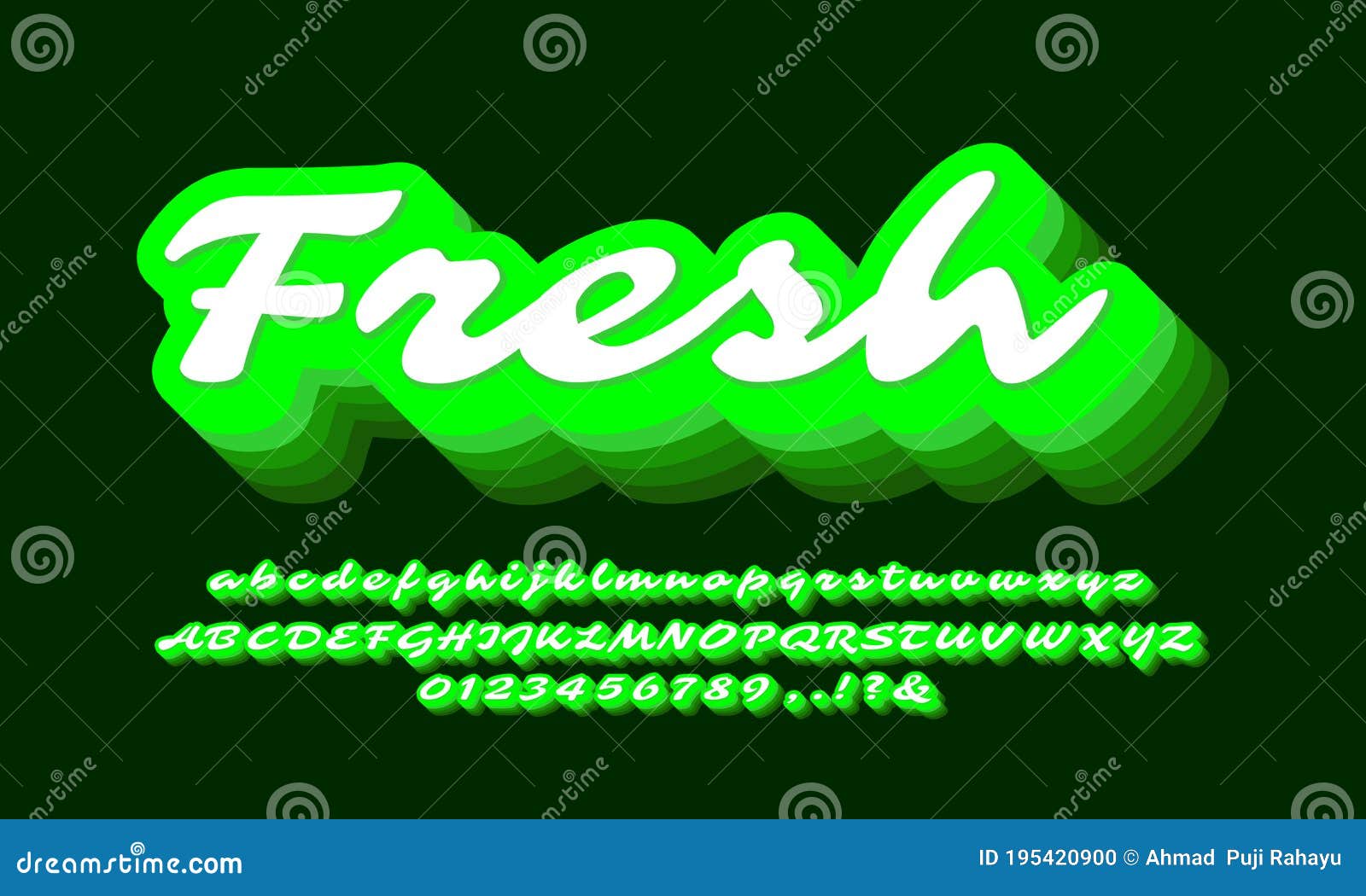 Modern 3d Blend Bright Green Text Effect or Font Effect Style Design ...