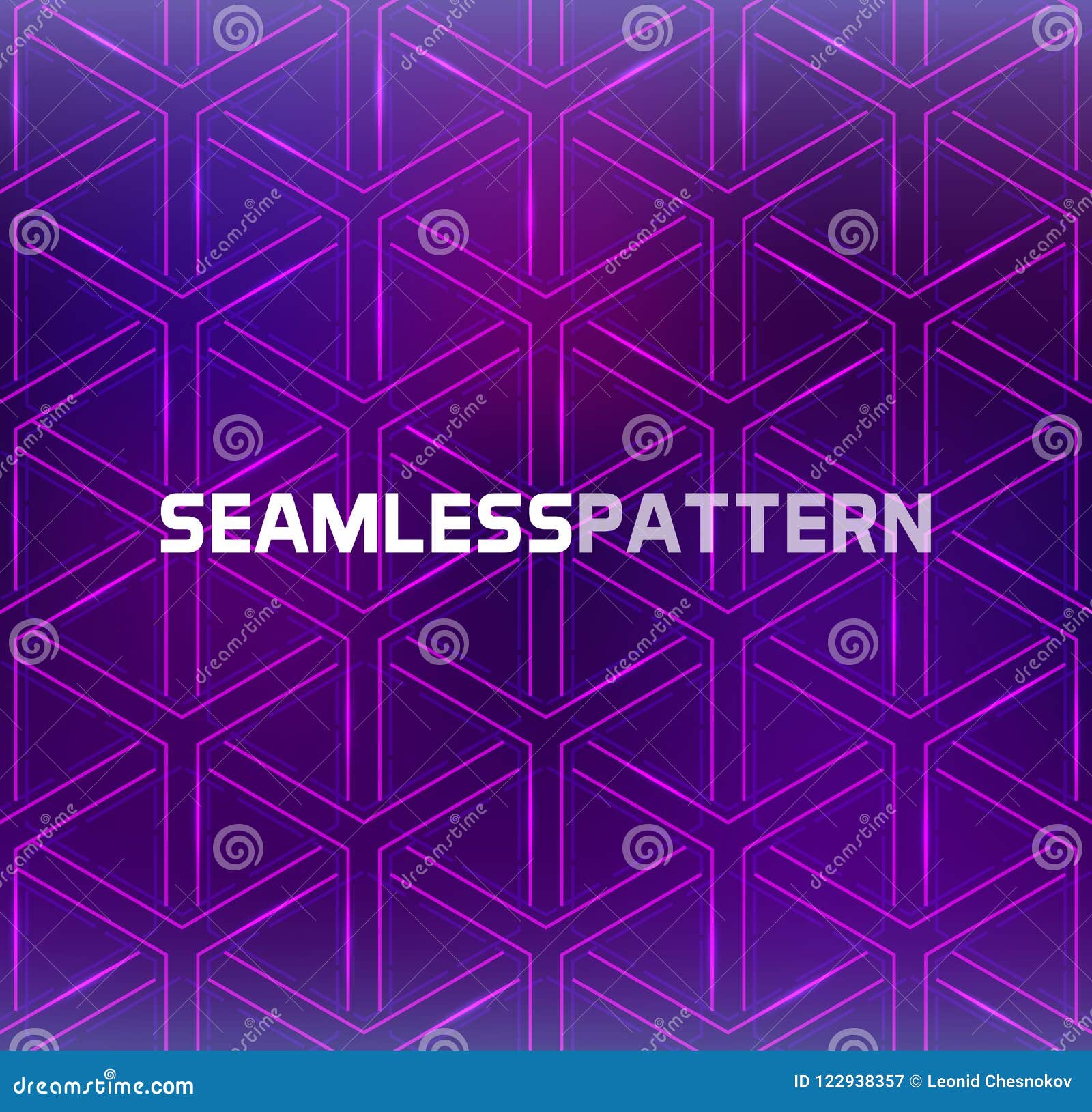 Vector Futuristic Texture Seamless Pattern Stock Vector - Illustration ...