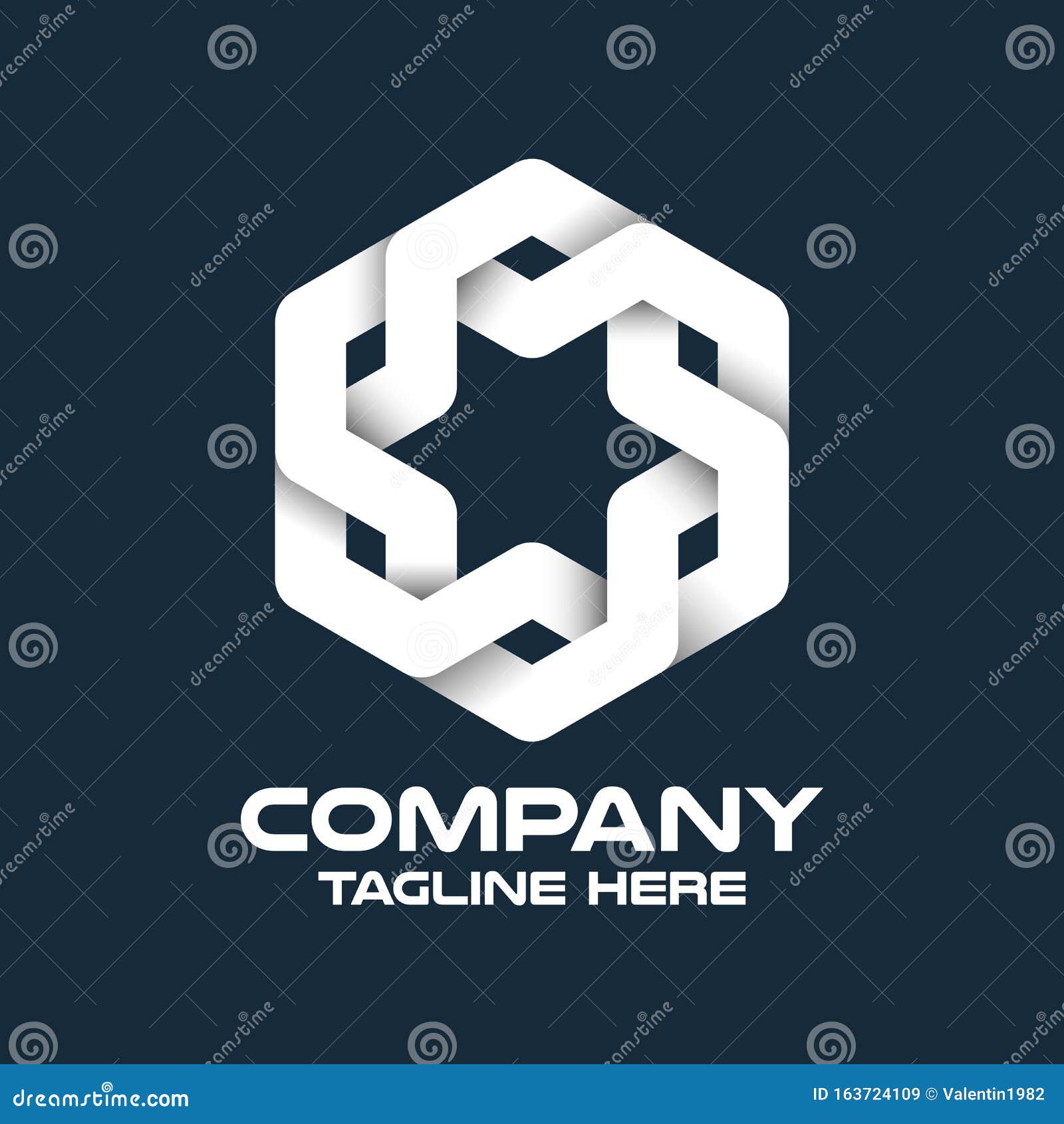 Modern 3D Hexagon Logo. Vector Illustration Stock Vector - Illustration ...