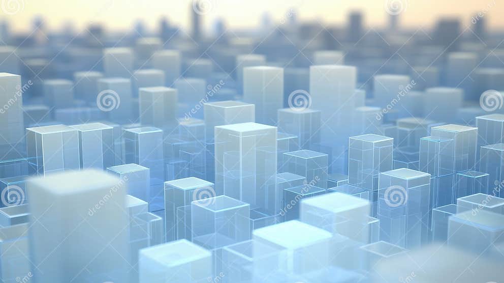 Modern 3D Holographic Asset Analysis Visualization Stock Illustration ...