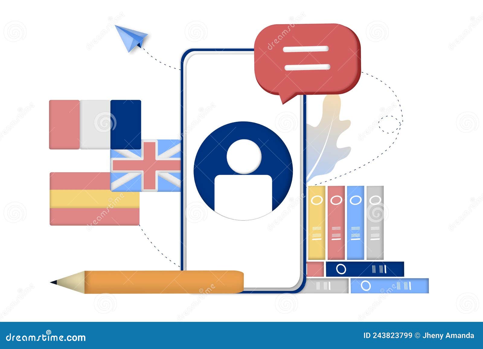 Modern 3D Isometric of Online Languages Learning, Language Courses ...