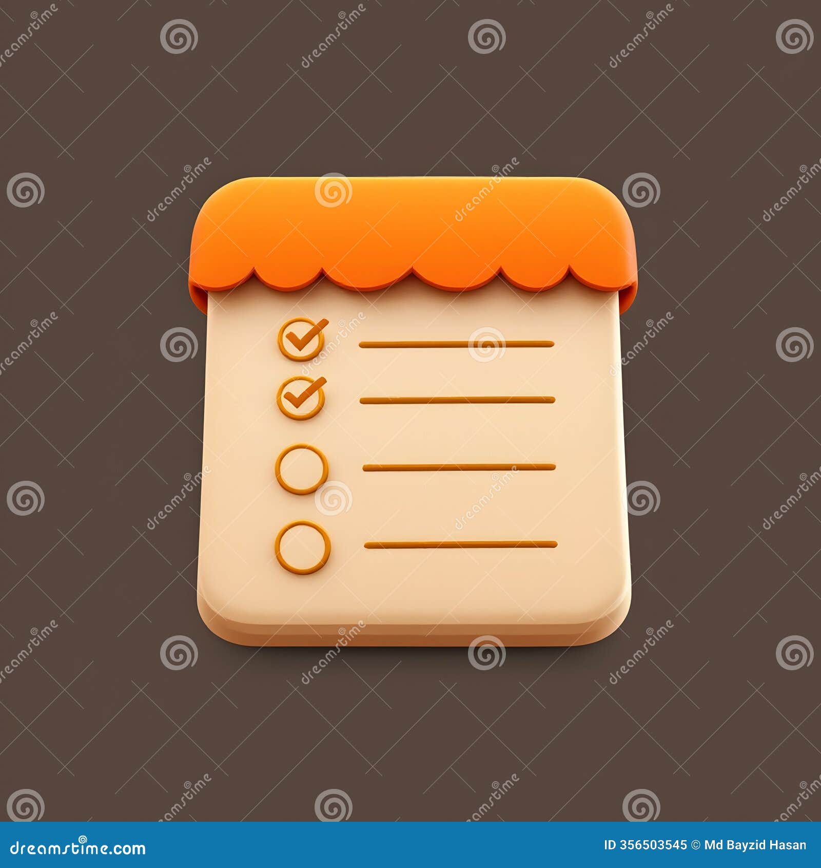 Menu 3D Icon Isolated on Transparent Background Stock Illustration ...
